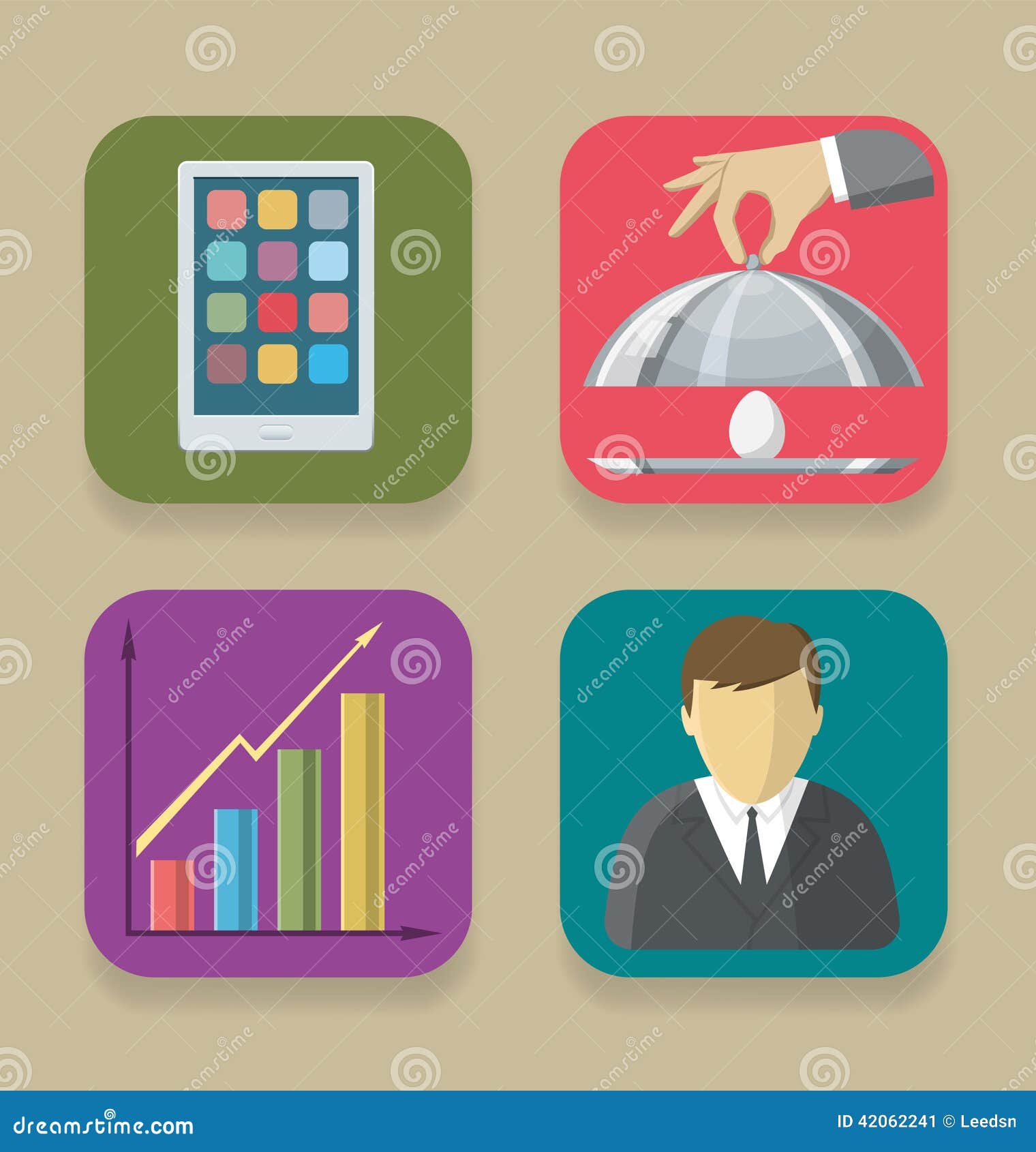 Vector Flat Style Icons stock vector. Illustration of creative - 42062241