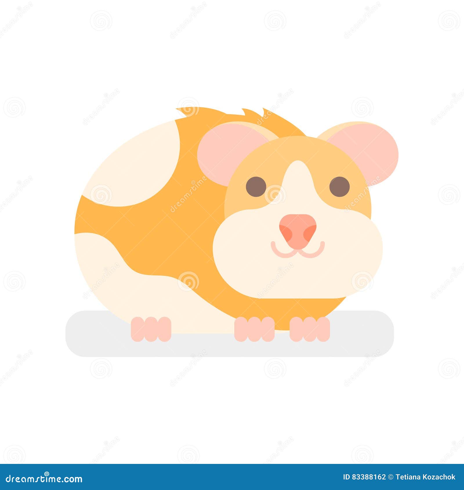 Vector Flat Style Illustration Of Hamster. | CartoonDealer.com #83388162 Vector Flat Style Illustration Of Hamster. | CartoonDealer.com #83388162