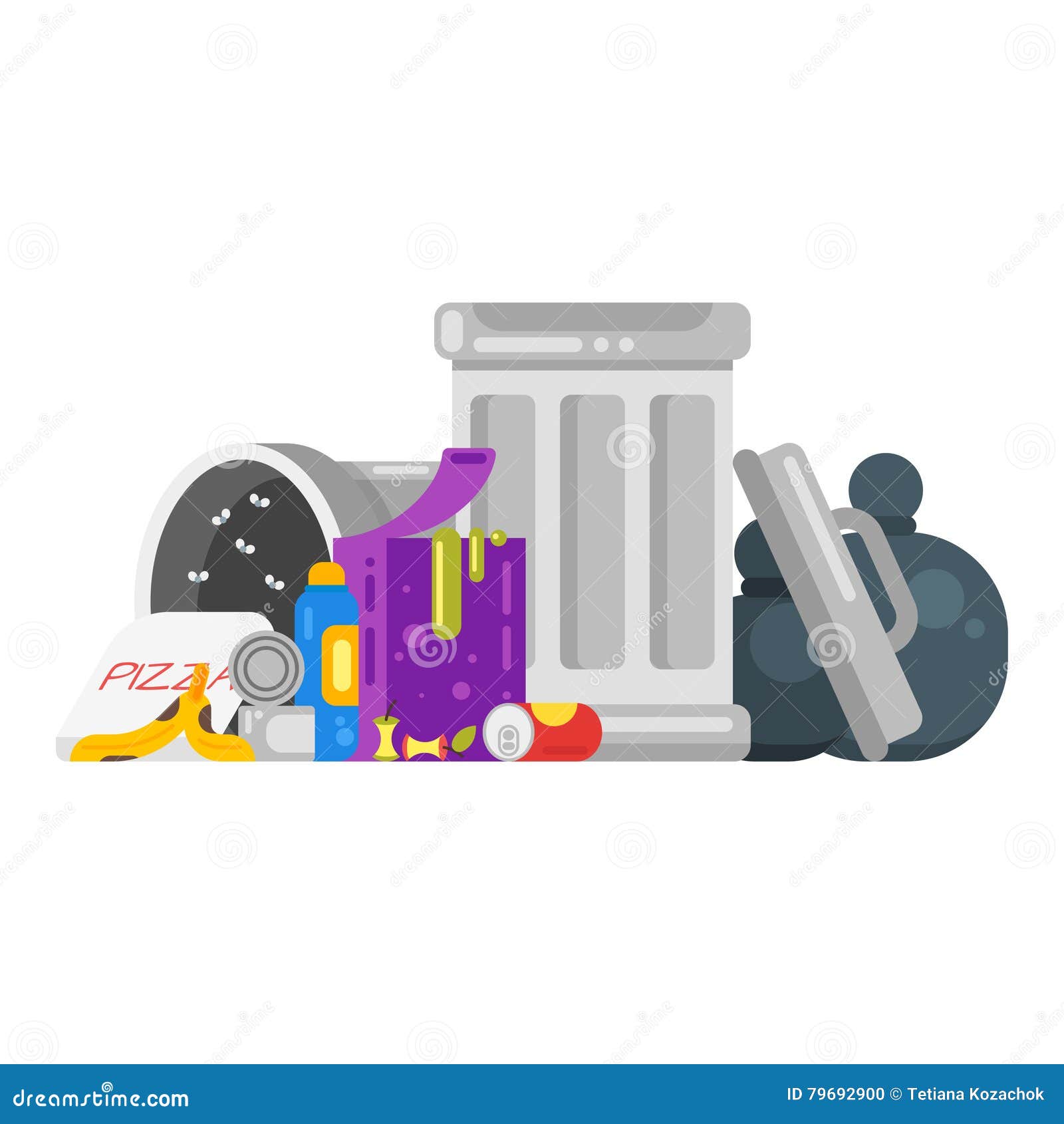 Spoiled Food At Home Concept Icon Vector Illustration | CartoonDealer ...