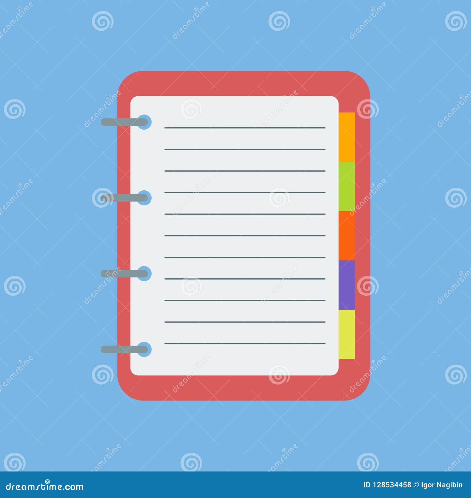 Vector. Flat Style. Notepad Icon. Notes Stock Illustration ...