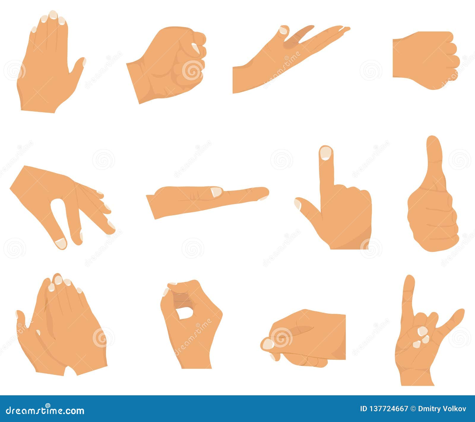 Various Hands Students Toss Up Hats Collection On Isolated Vector ...