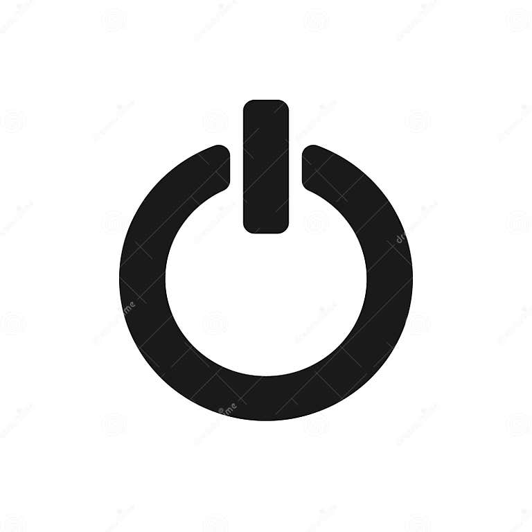 Vector Flat Turn on Off Button Stock Vector - Illustration of ...