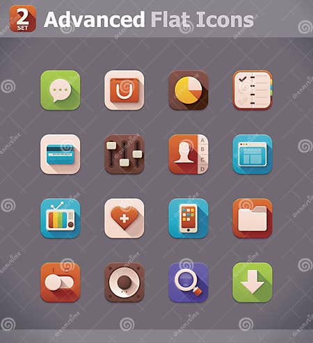 Vector flat UI icons stock vector. Illustration of card - 34541741