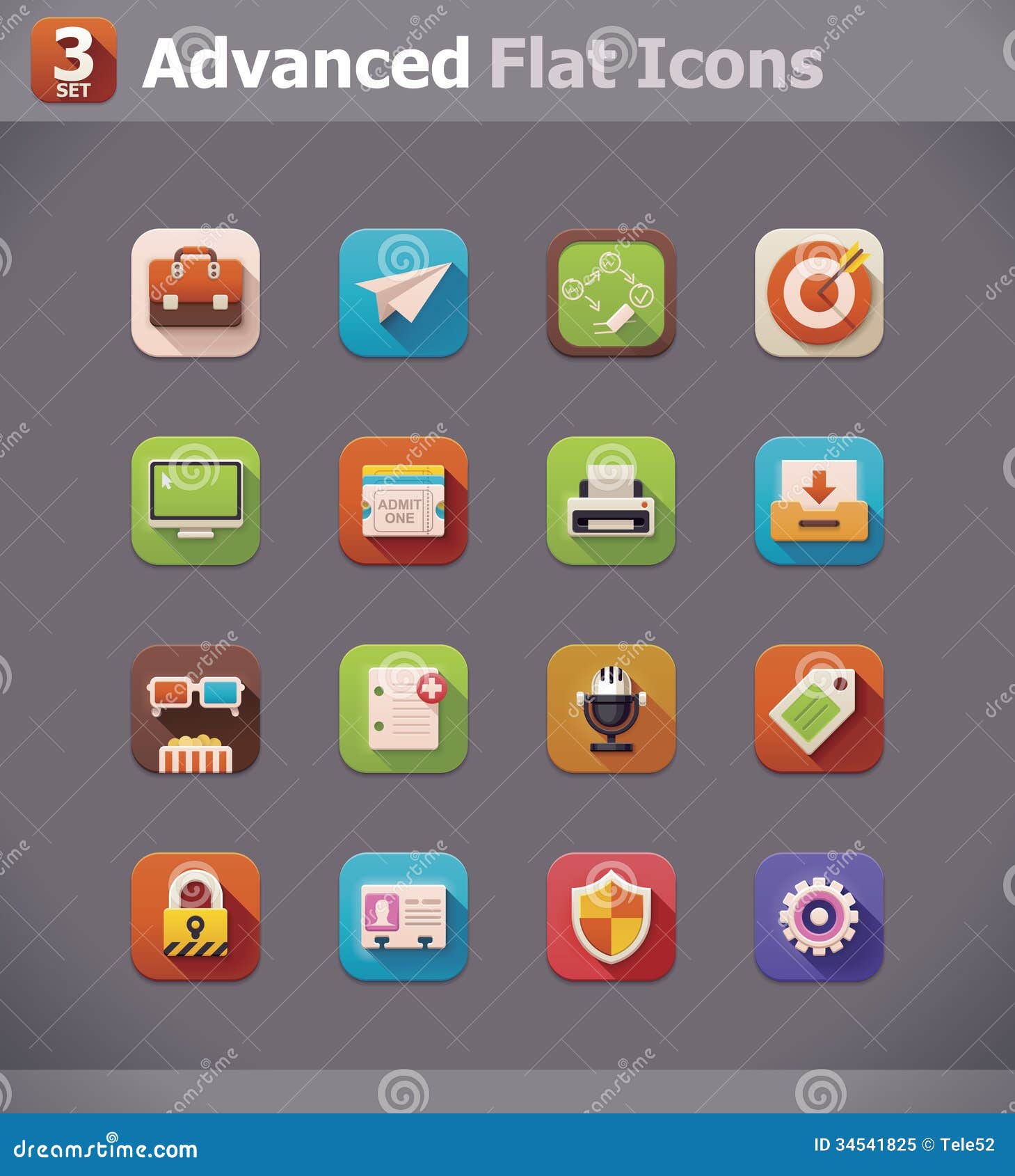 Vector flat UI icons stock vector. Illustration of document - 34541825