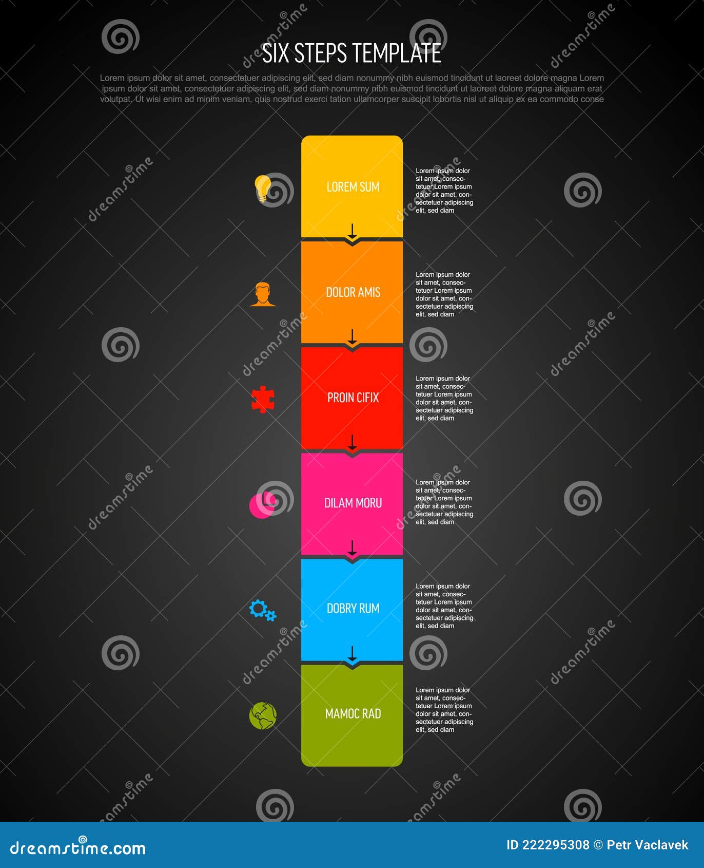 Vertical Progress, Step, Phase Indicators With 5 Steps. Vector ... Vertical Progress, Step, Phase Indicators With 5 Steps. Vector ...