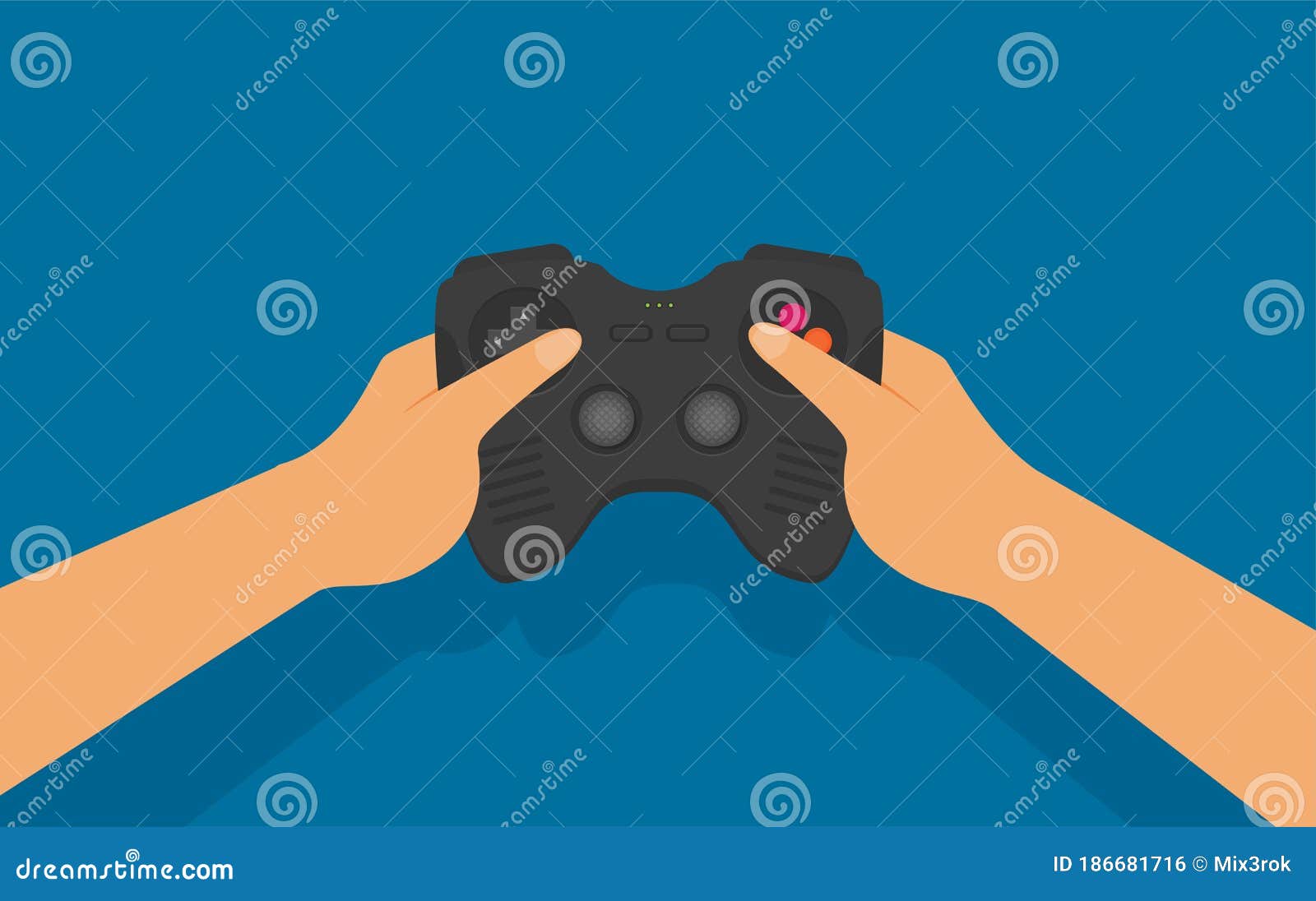 Vector Flat Video Game Illustration Stock Vector - Illustration of ...