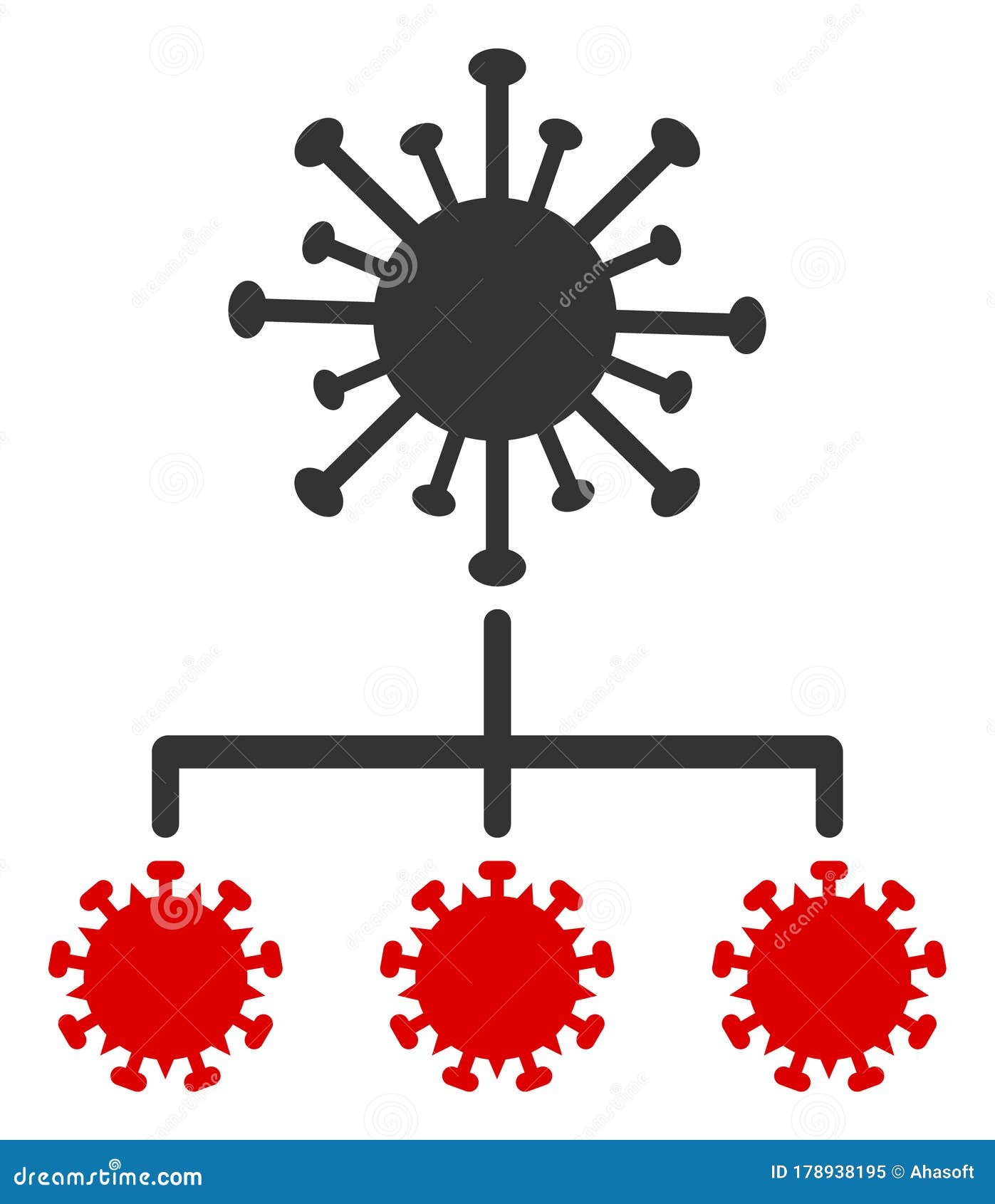 Vector Flat Virus Replication Icon Stock Vector - Illustration of ...