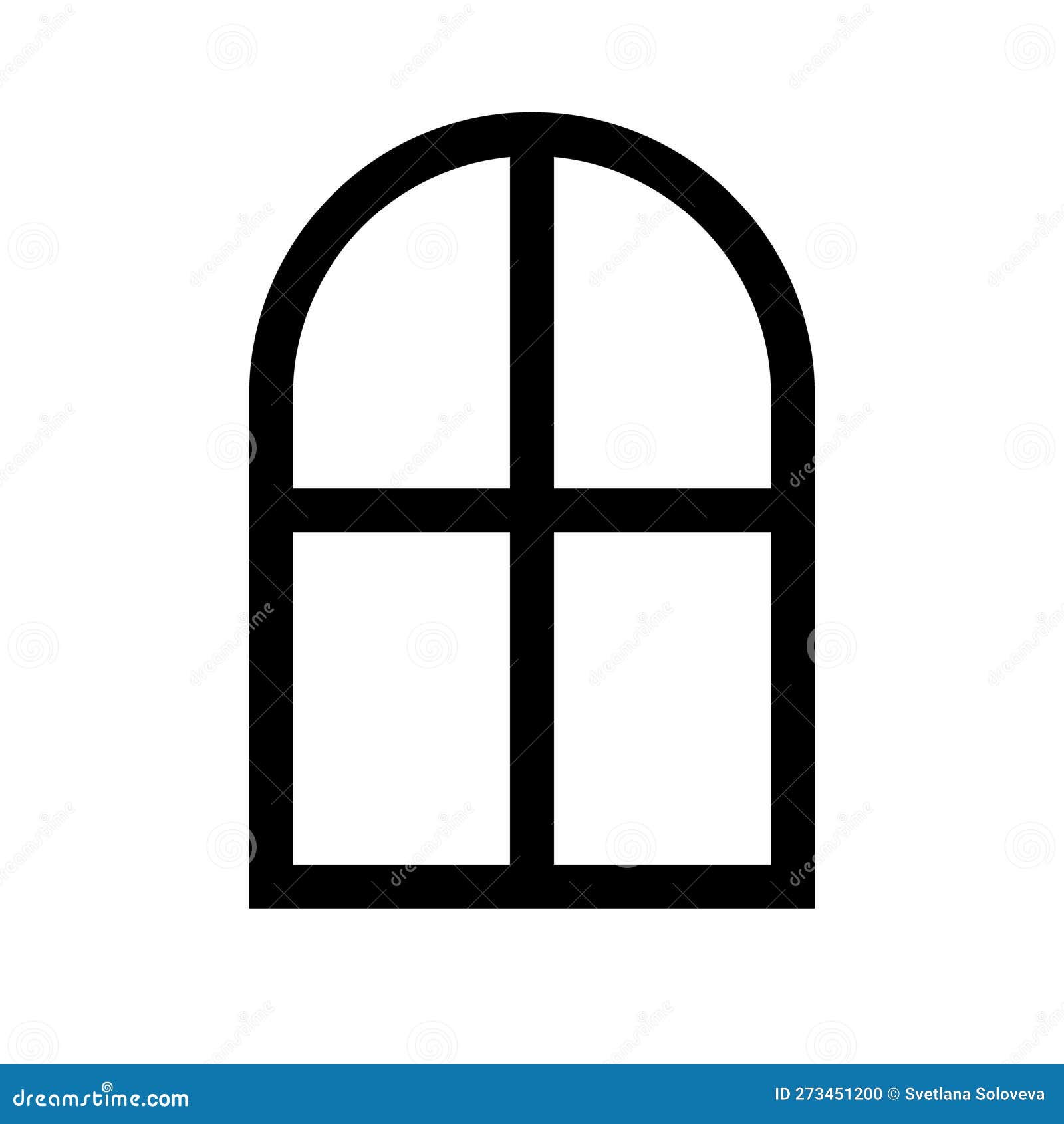 Vector Flat Window Silhouette Stock Vector - Illustration of open, door ...