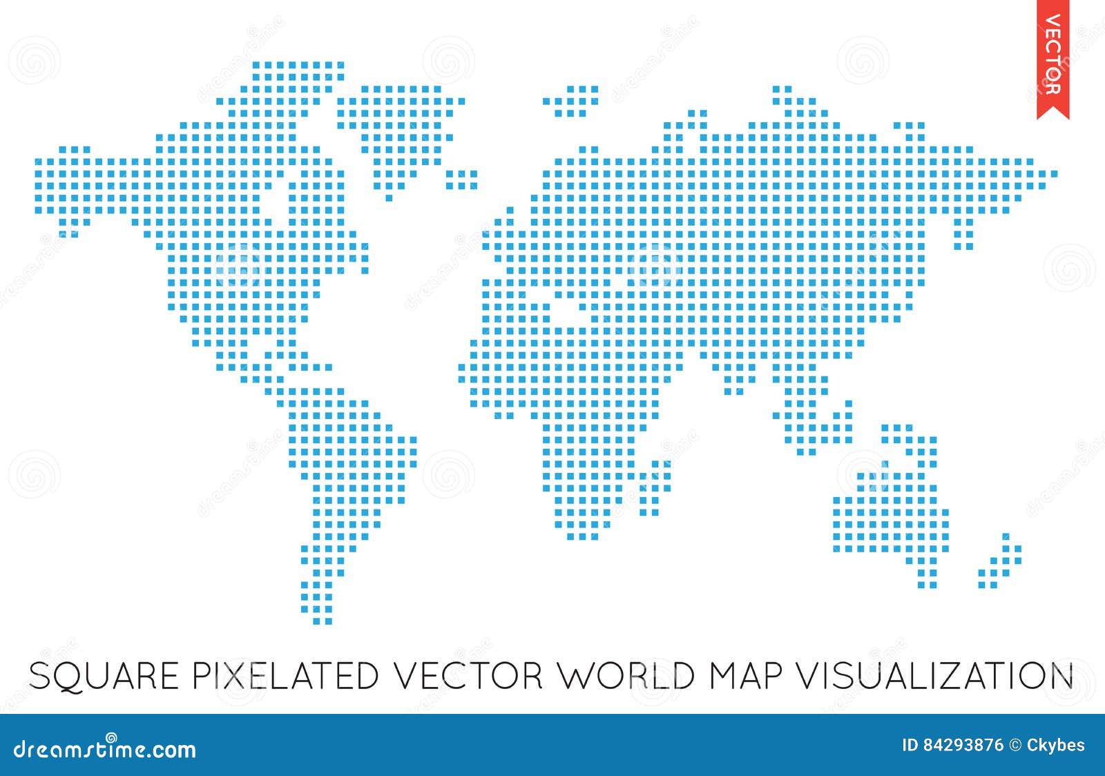 Vector Flat World Map Infographic. Map of the World Stock Vector ...