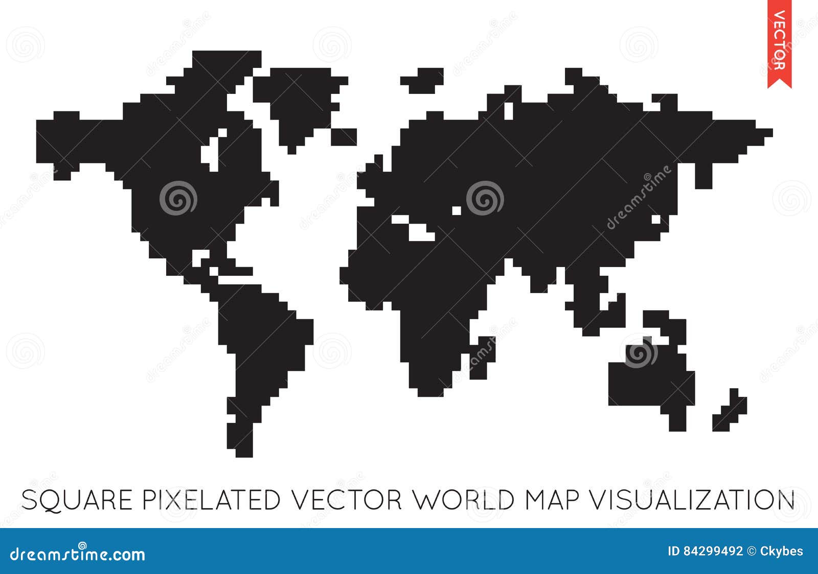 Vector Flat World Map Infographic. Map of the World Stock Vector ...