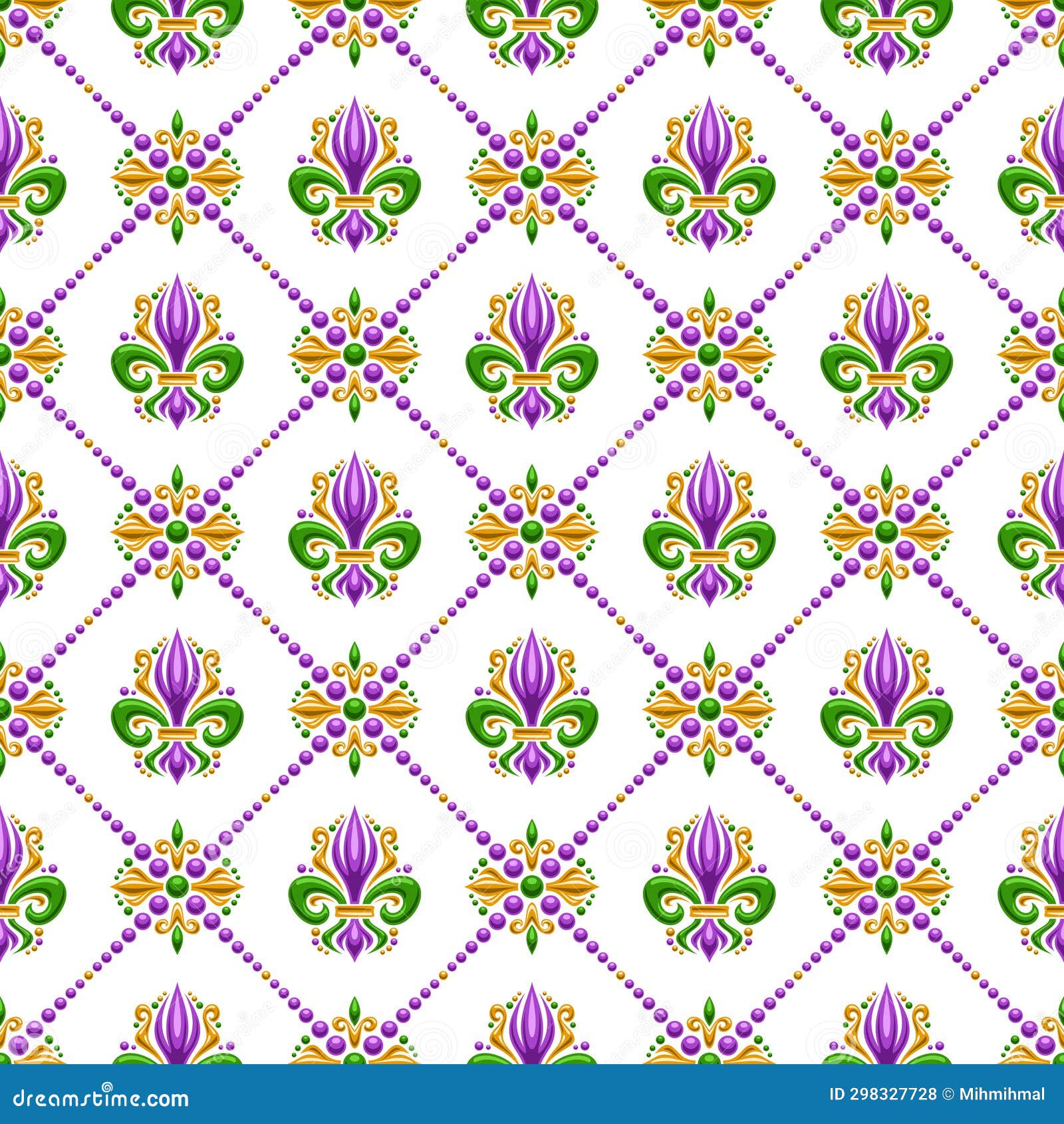 Vector Fleur De Lis Seamless Pattern Stock Vector - Illustration of ...
