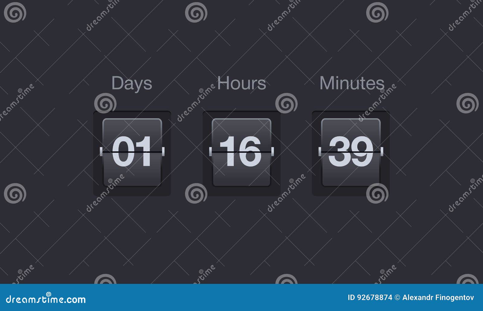 Clock Counter Timer Flip Countdown Time Remaining Countdown Vector