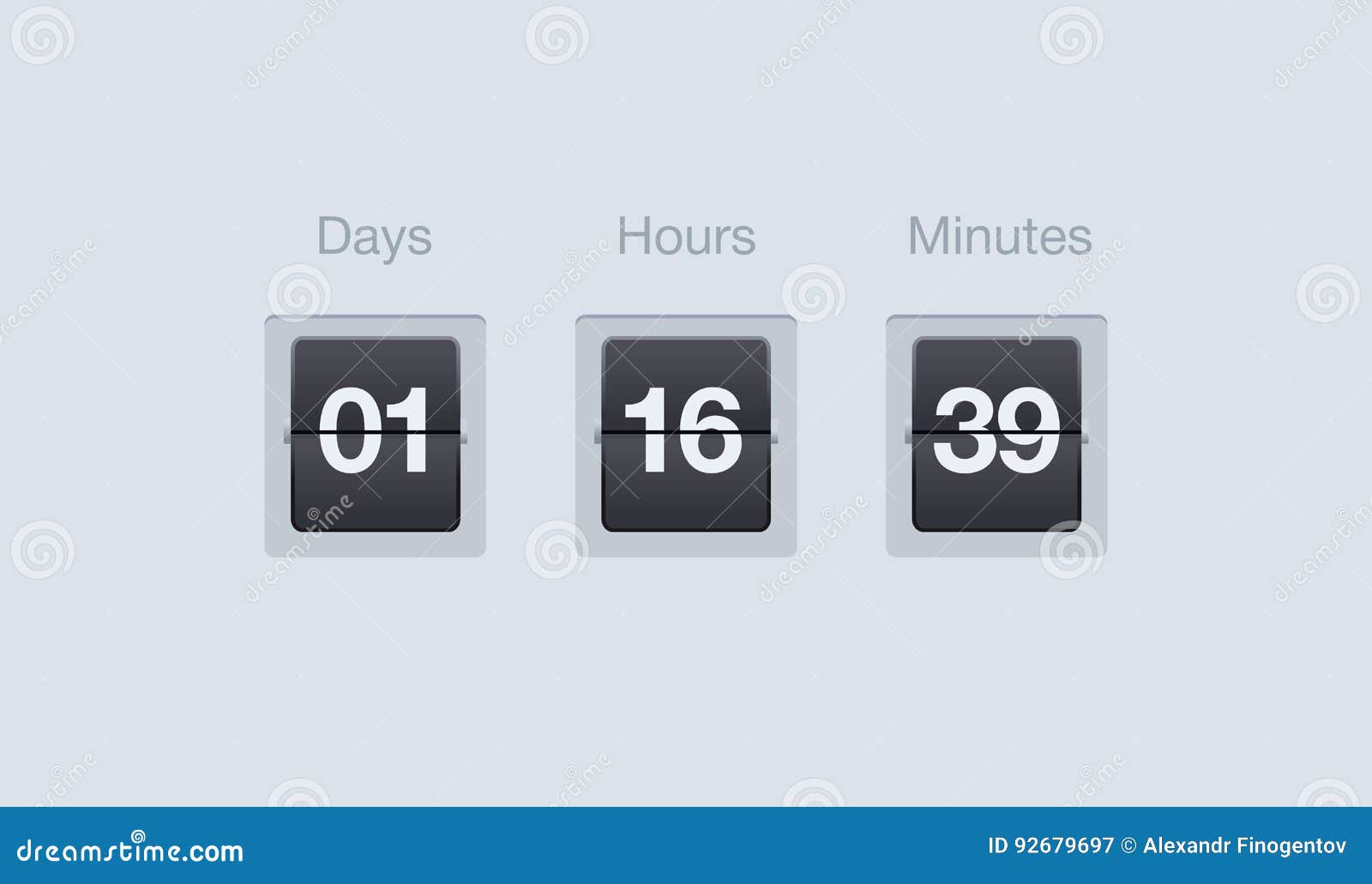 Vector Flip Countdown Timer. Clock Counter for Websites and Interfaces ... Vector Flip Countdown Timer. Clock Counter for Websites and Interfaces ...