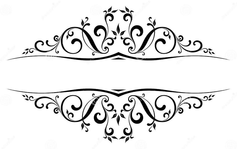 Vector Floral Accent stock vector. Illustration of black - 72658871