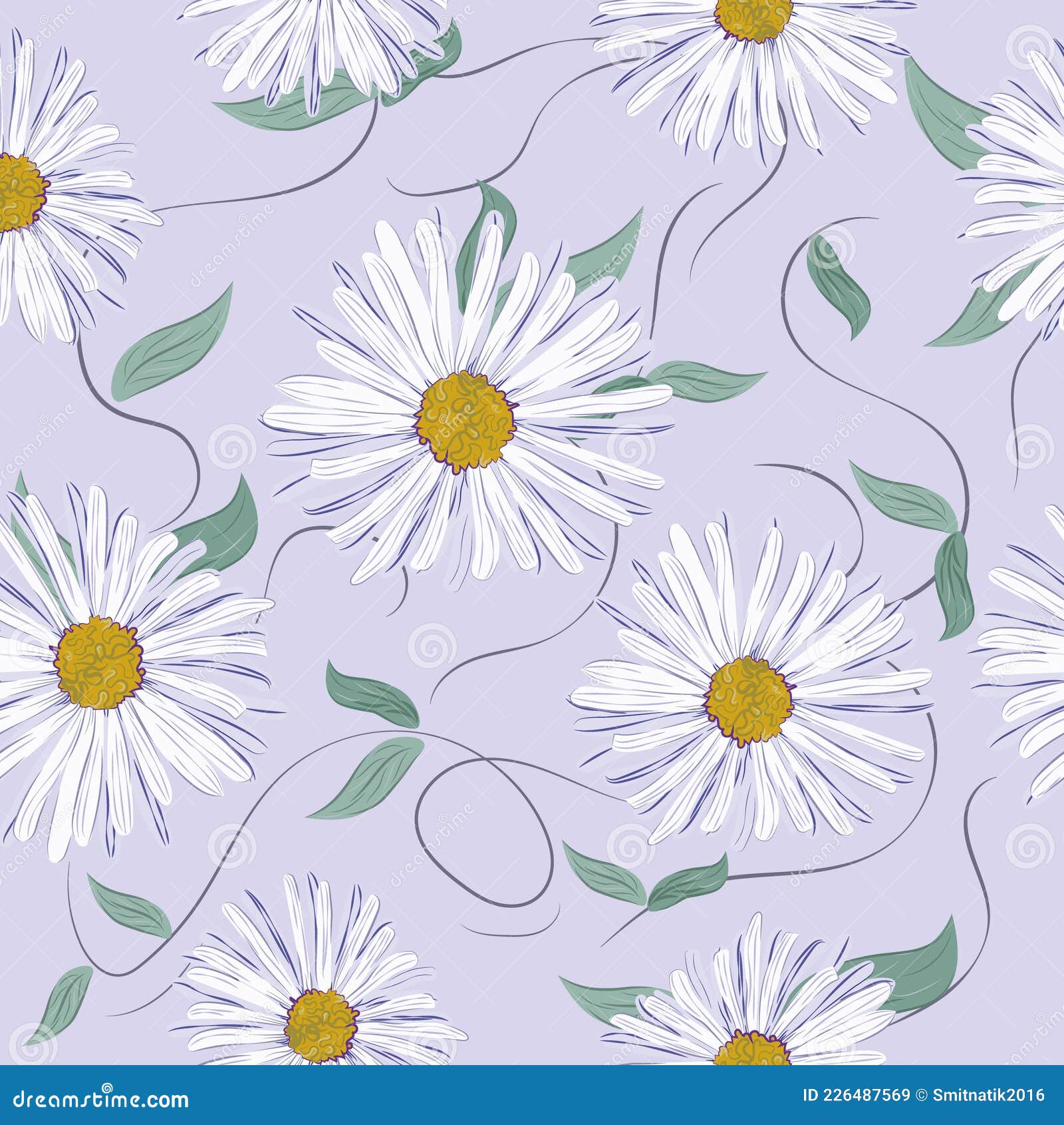 Vector Floral Background. Background from Aster Flowers Stock Vector ...
