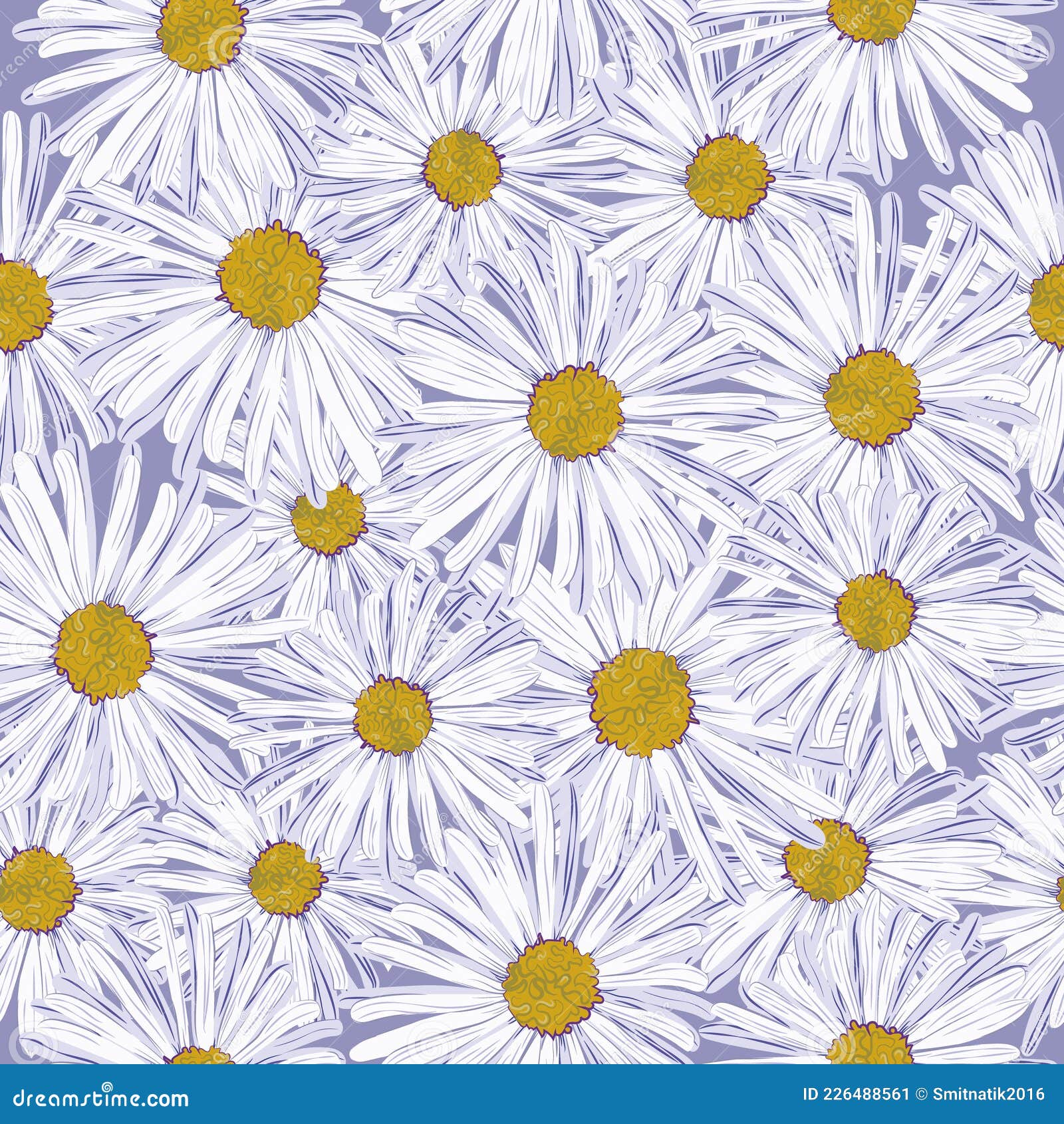 Vector Floral Background. Background from Aster Flowers Stock Vector ...
