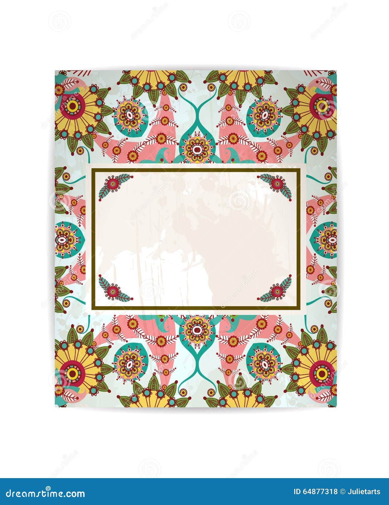 Vector Floral Background or Card with Flowers Stock Vector ...