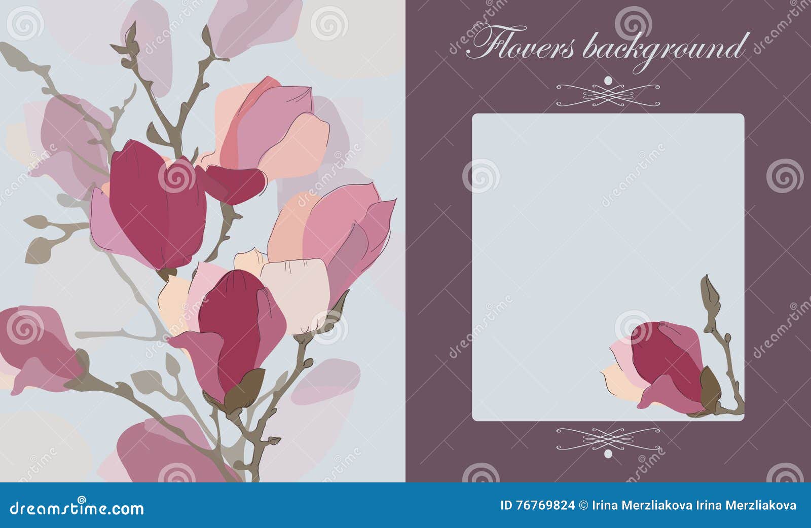 Vector Floral Background Gift Card Greeting Card Stock Vector ...