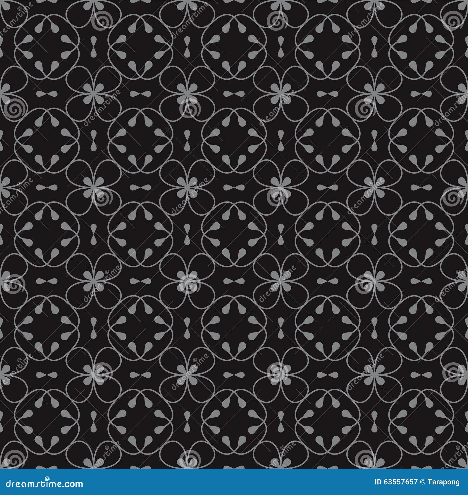 Vector Floral Background in Trendy Mono Line Style. Stock Vector ...