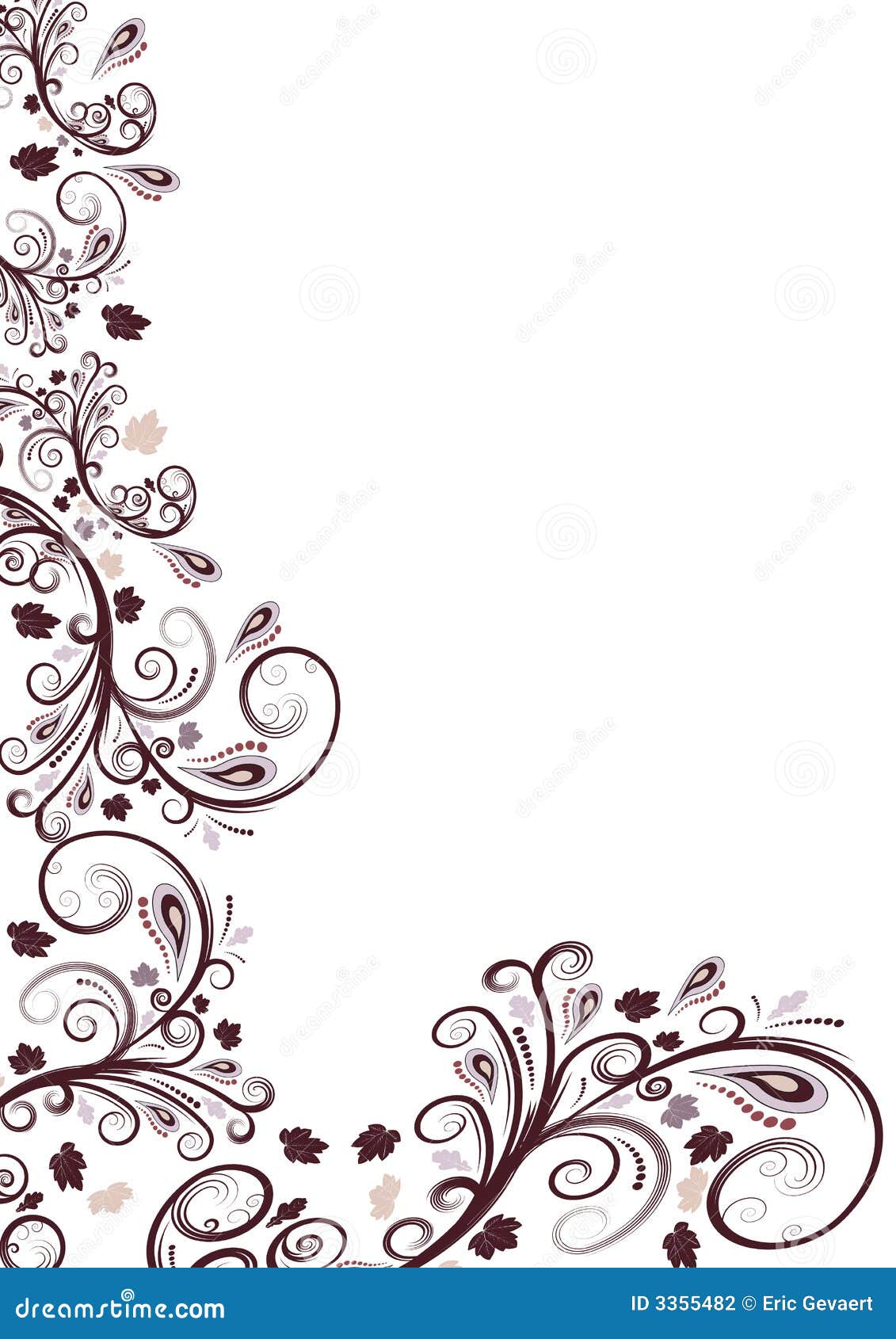 Vector Floral Border Design Stock Illustration - Illustration of curve ... Vector Floral Border Design Stock Illustration - Illustration of curve ...