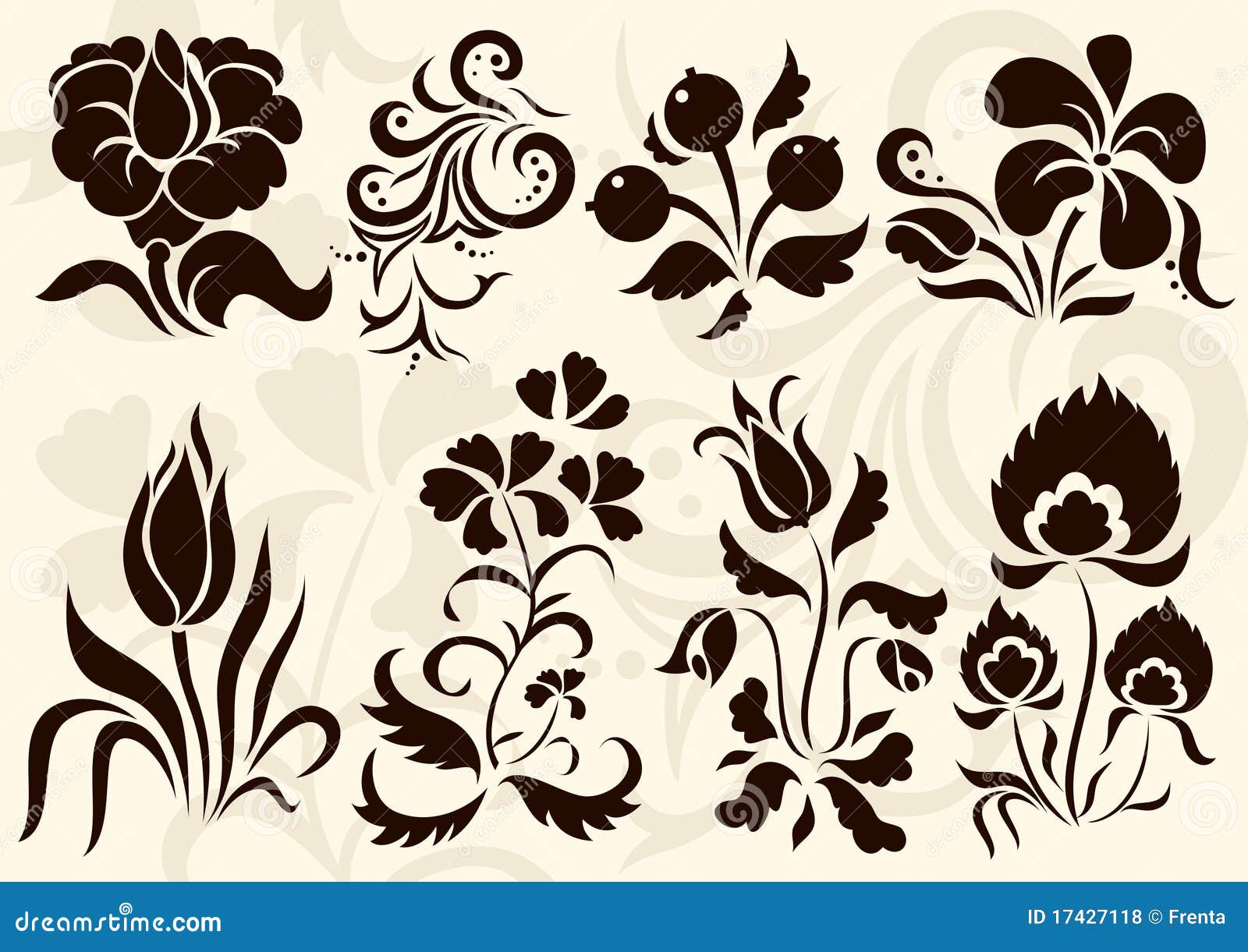Vector floral decor stock vector. Illustration of pattern - 17427118