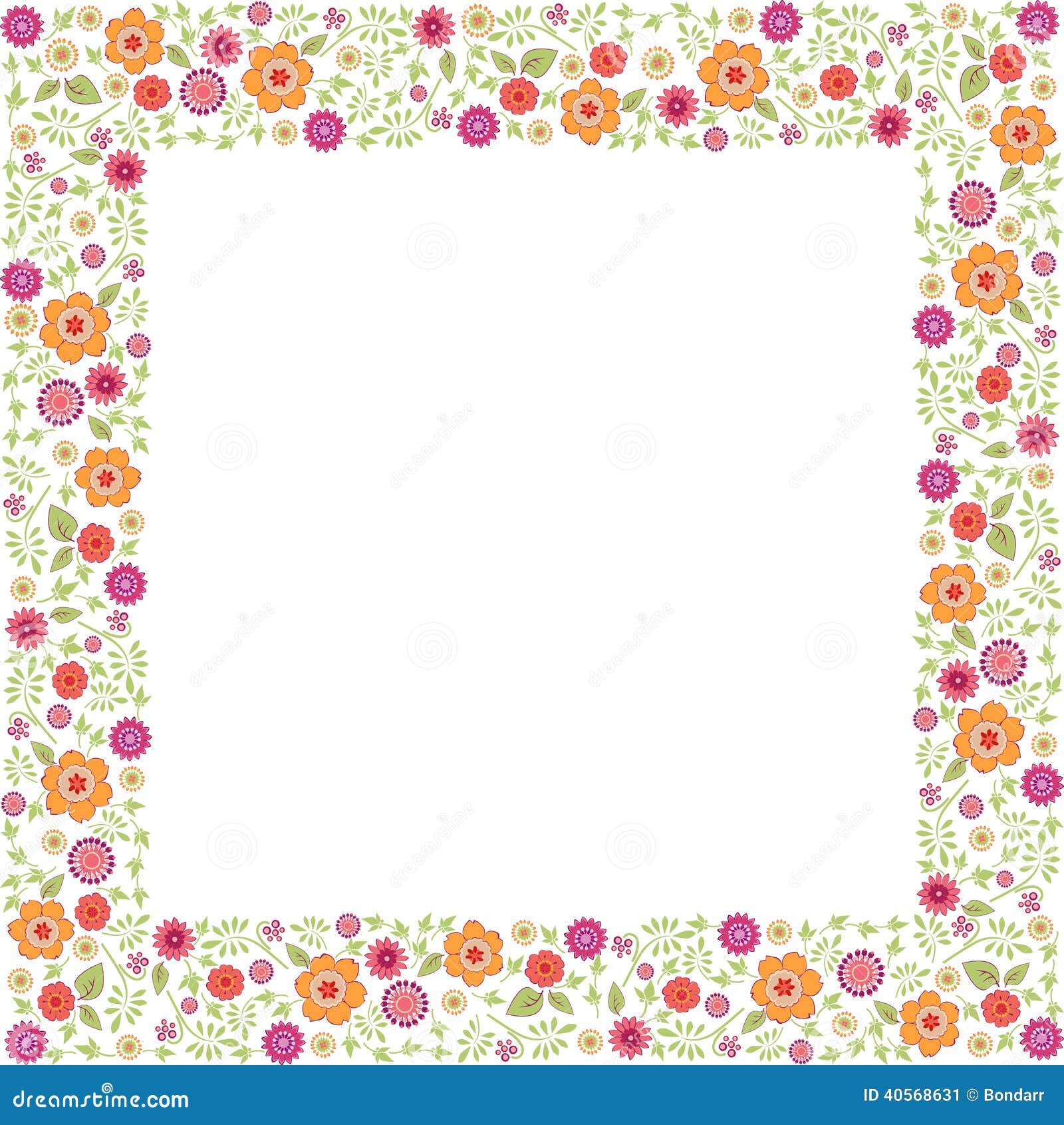 Vector Floral Frame for Your Text Stock Vector - Illustration of ...