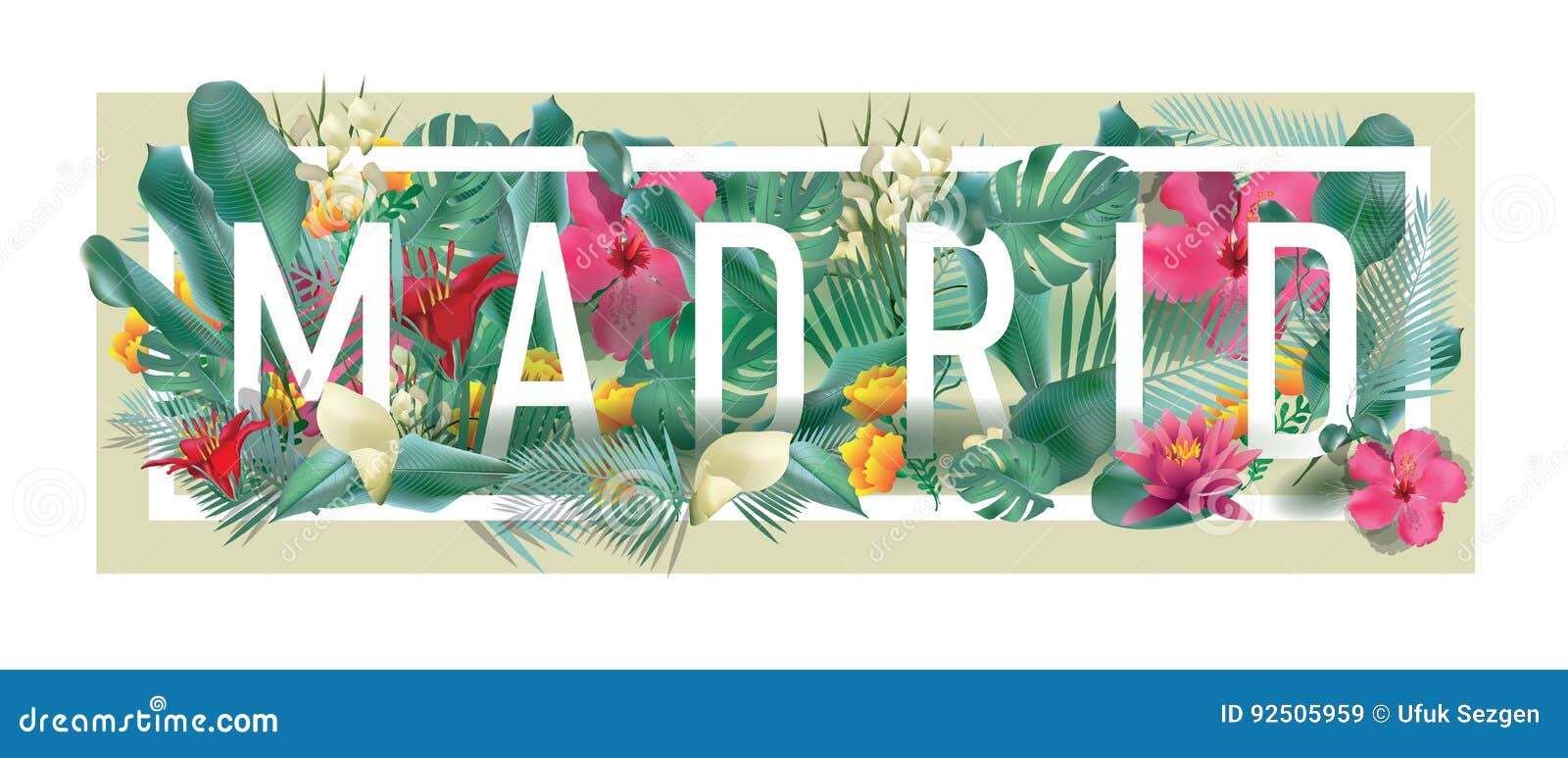 Madrid City Landmarks And Monuments Cartoon Vector | CartoonDealer.com ...