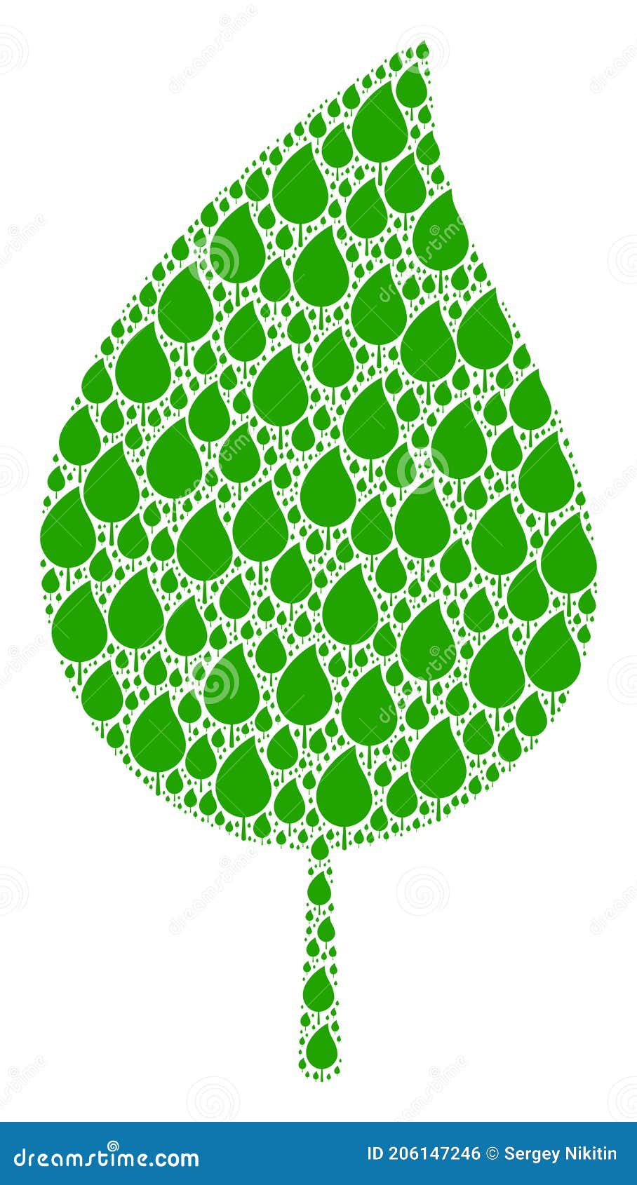 Floral Leaf Icon Recursive Composition Stock Vector - Illustration of ...