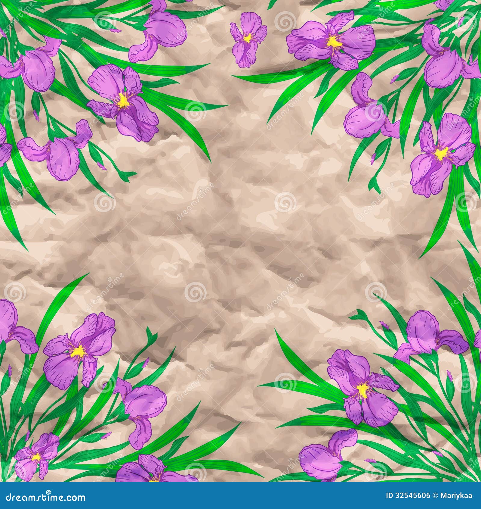 Vector Floral And Paper Background | CartoonDealer.com #32545606