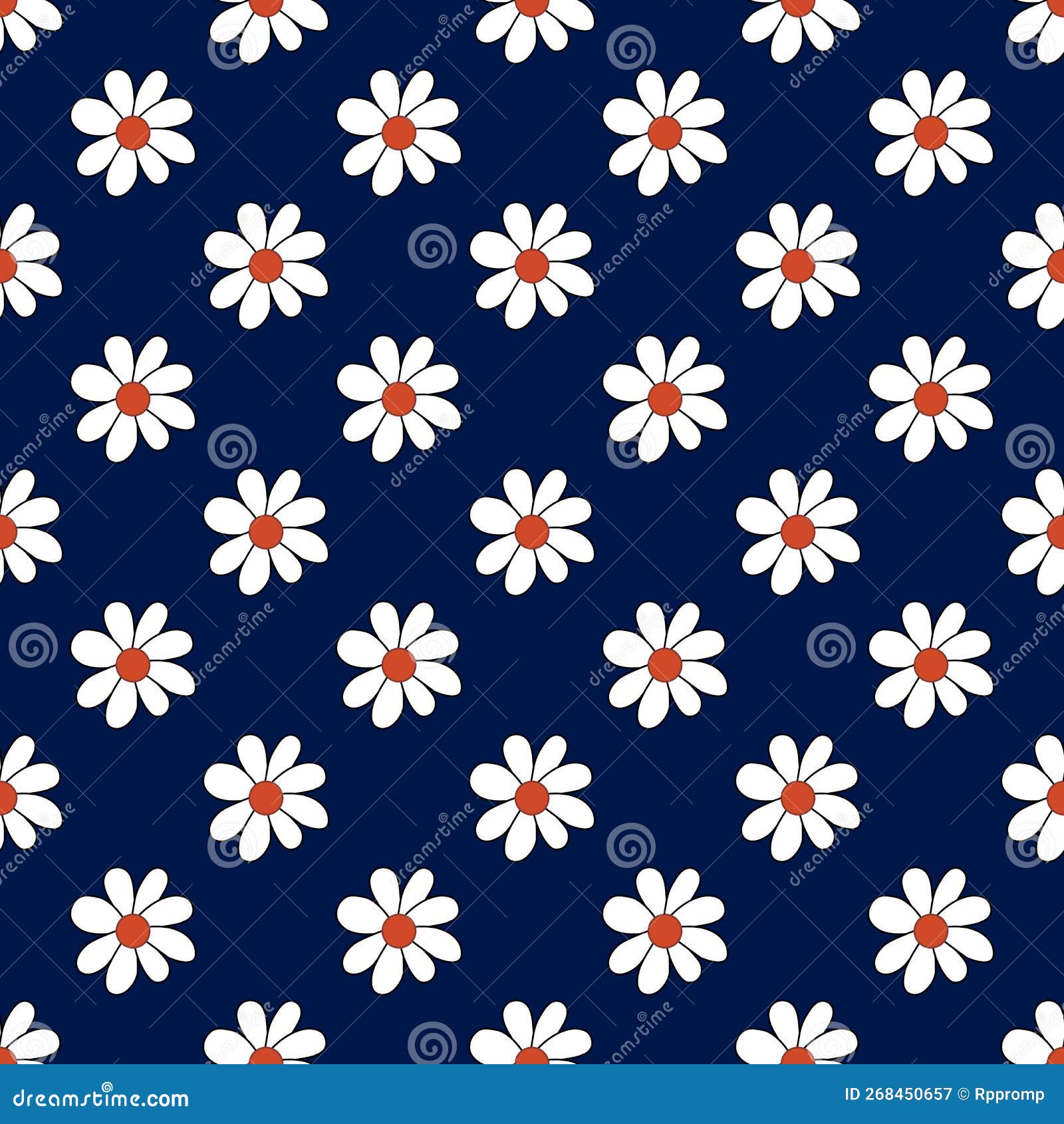 Vector Floral Pattern with Flowers Stock Illustration - Illustration of ...