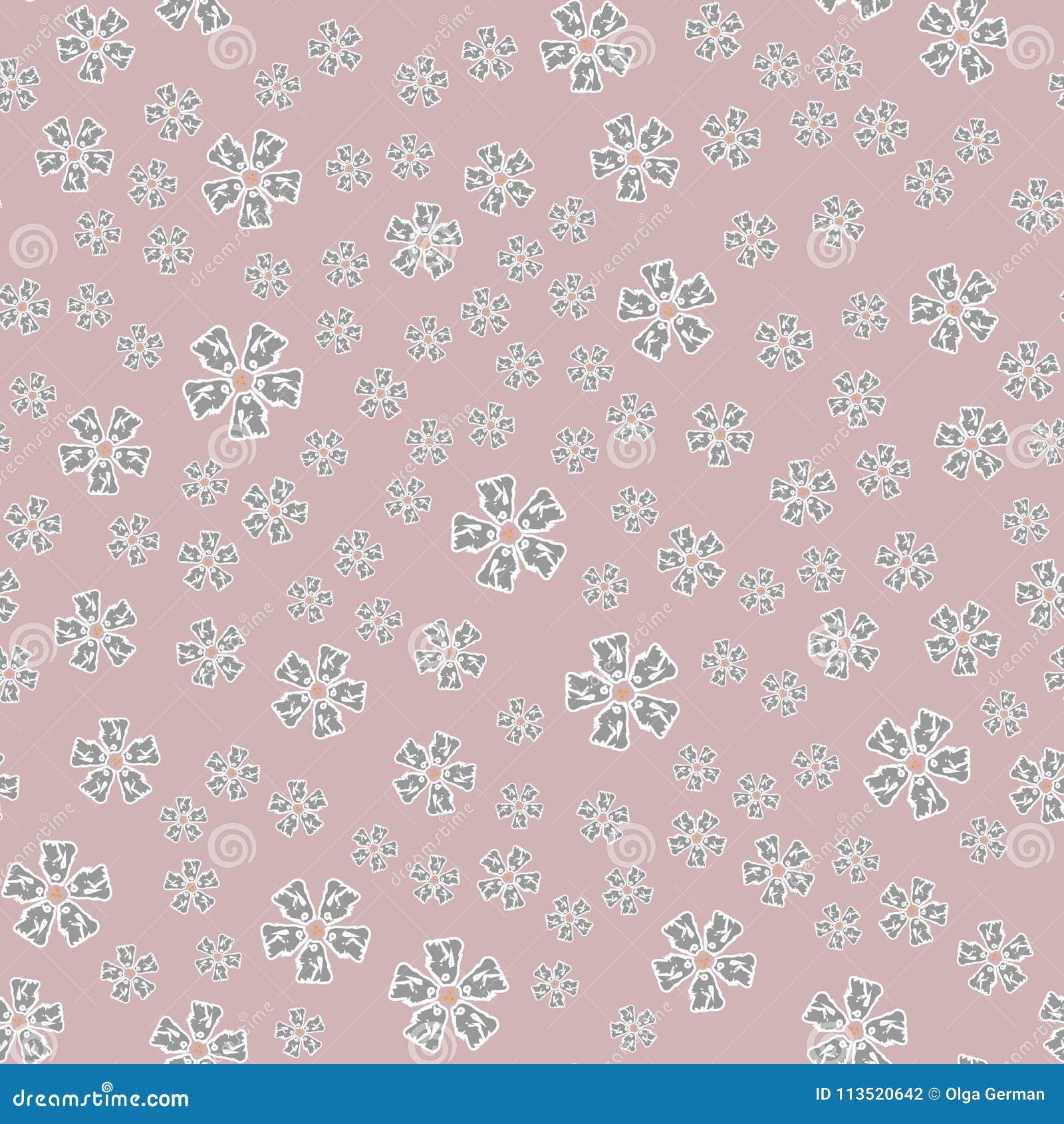 Simple Pastel Floral Pattern Stock Vector - Illustration of delicate ...