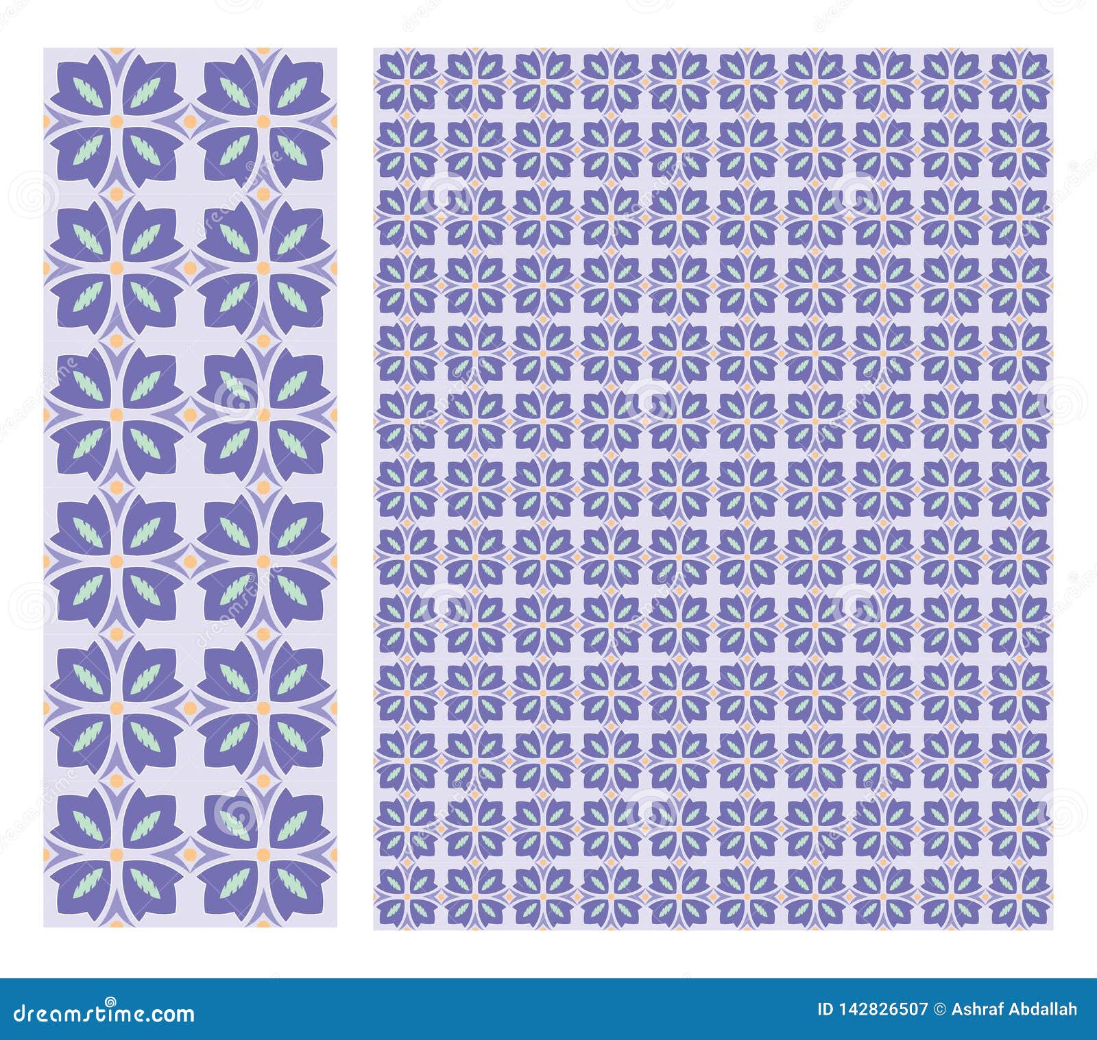 Floral Seamless Decorative Pattern Stock Vector, Use for Tiled ...