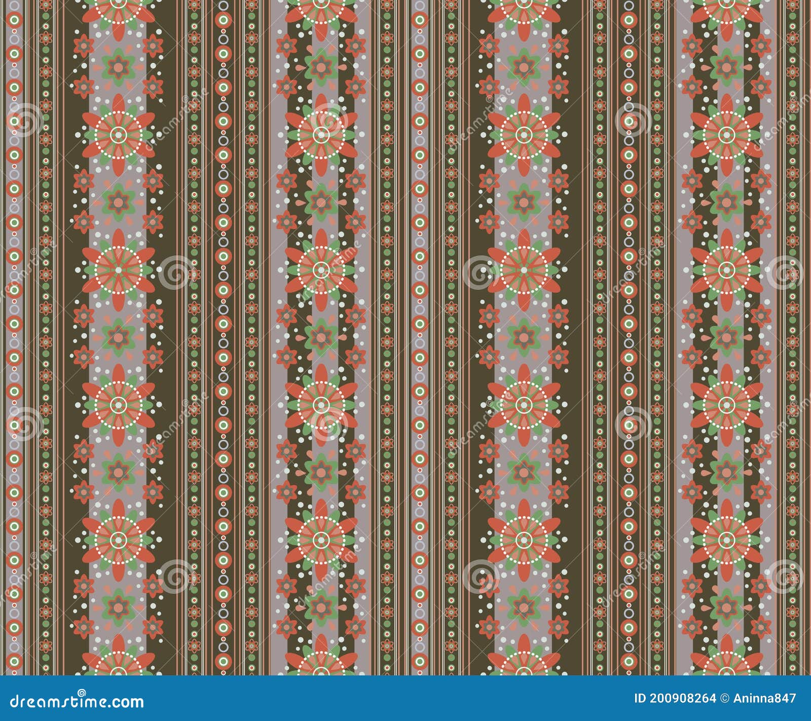 Vector Floral Seamless Pattern in Country Style Stock Vector ...