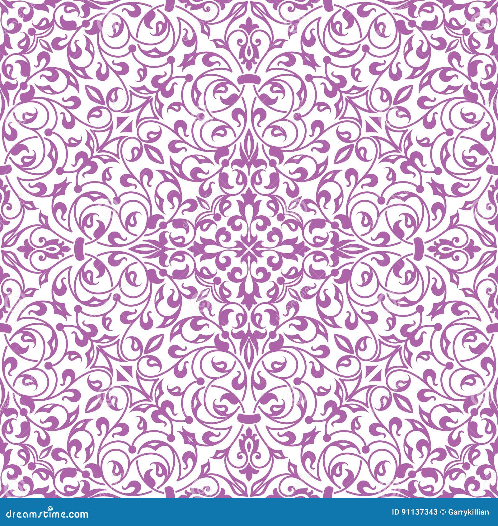 Vector Floral Seamless Pattern Element in Arabian Style. Arabesque ...