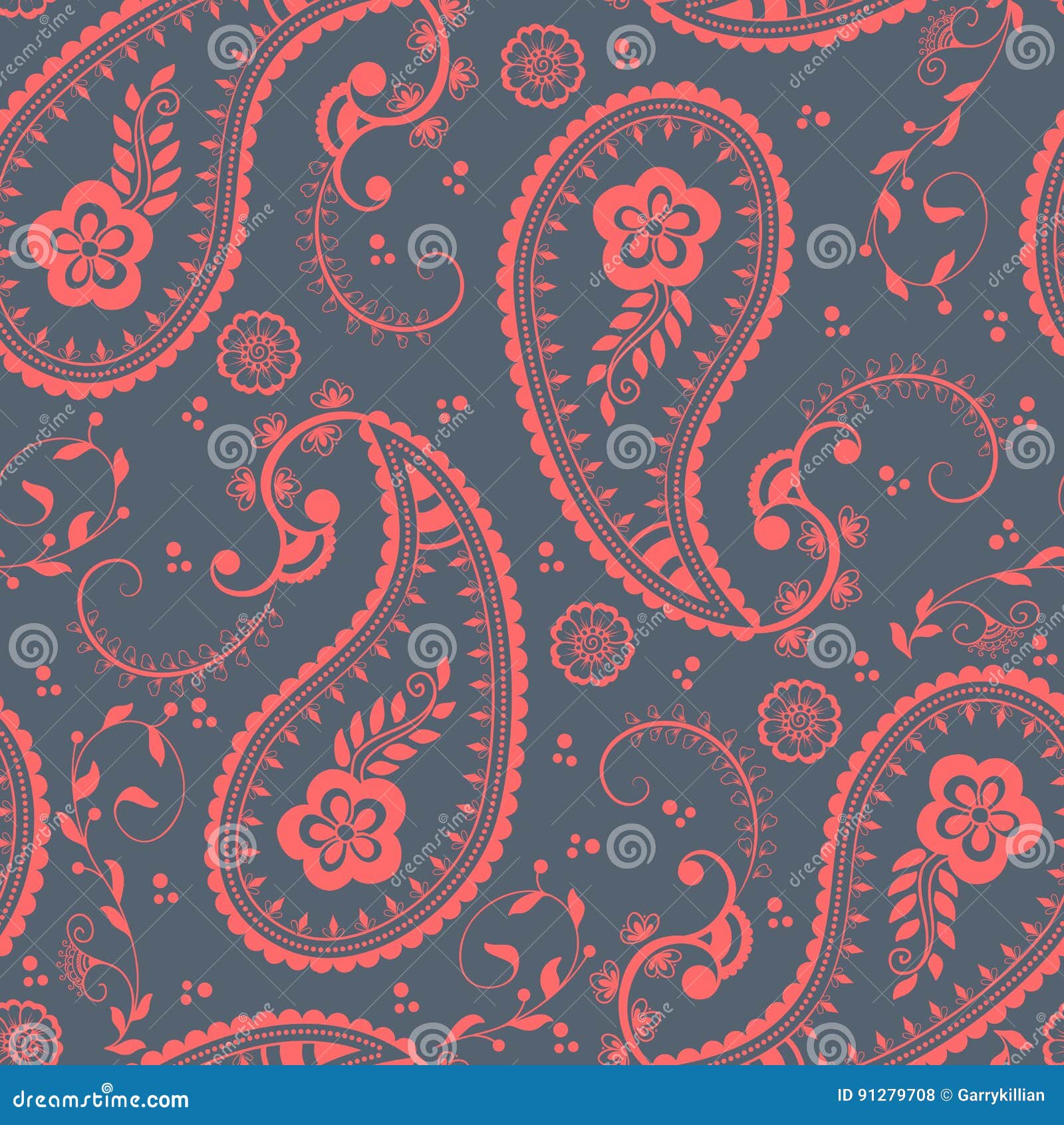 Vector Floral Seamless Pattern Element in Arabian Style. Arabesque ...