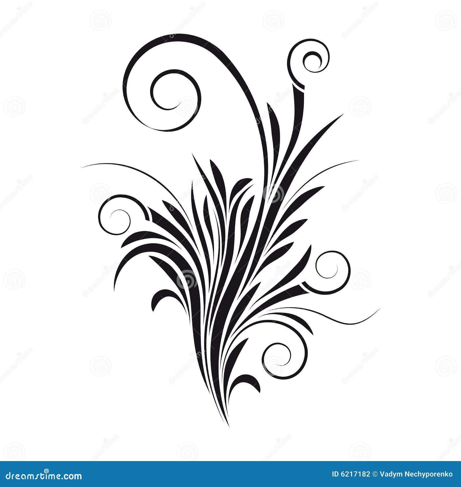Vector Floral Swirl stock vector. Illustration of abstract - 6217182