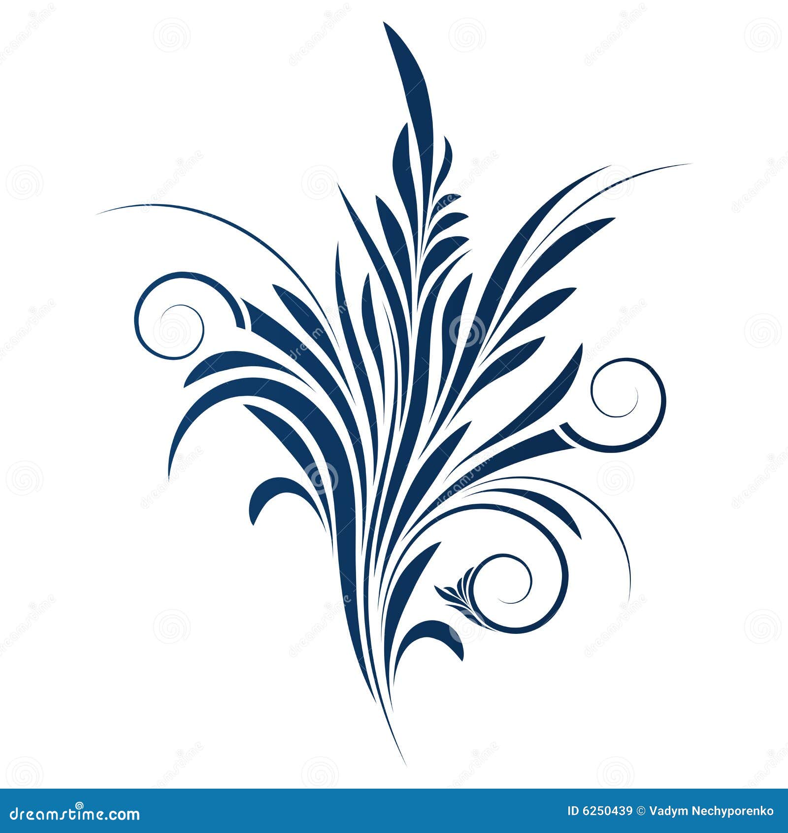Vector Floral Swirl stock vector. Illustration of curve - 6250439
