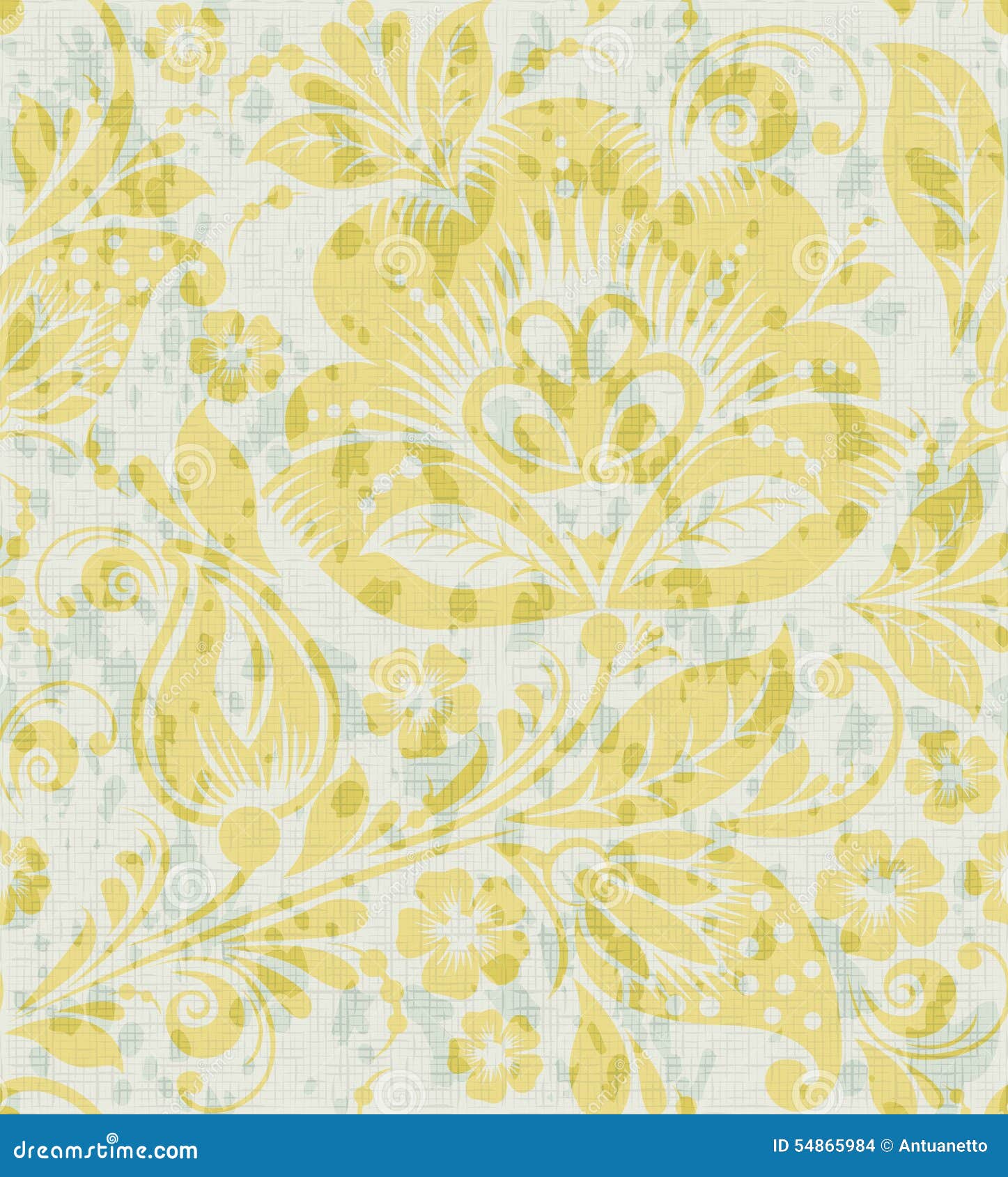 Vector Floral Vintage Rustic Seamless Pattern Stock Vector ...