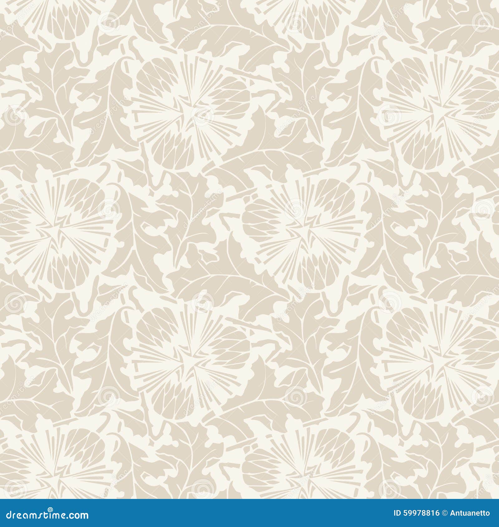 Vector Floral Vintage Rustic Seamless Pattern Stock Vector ...