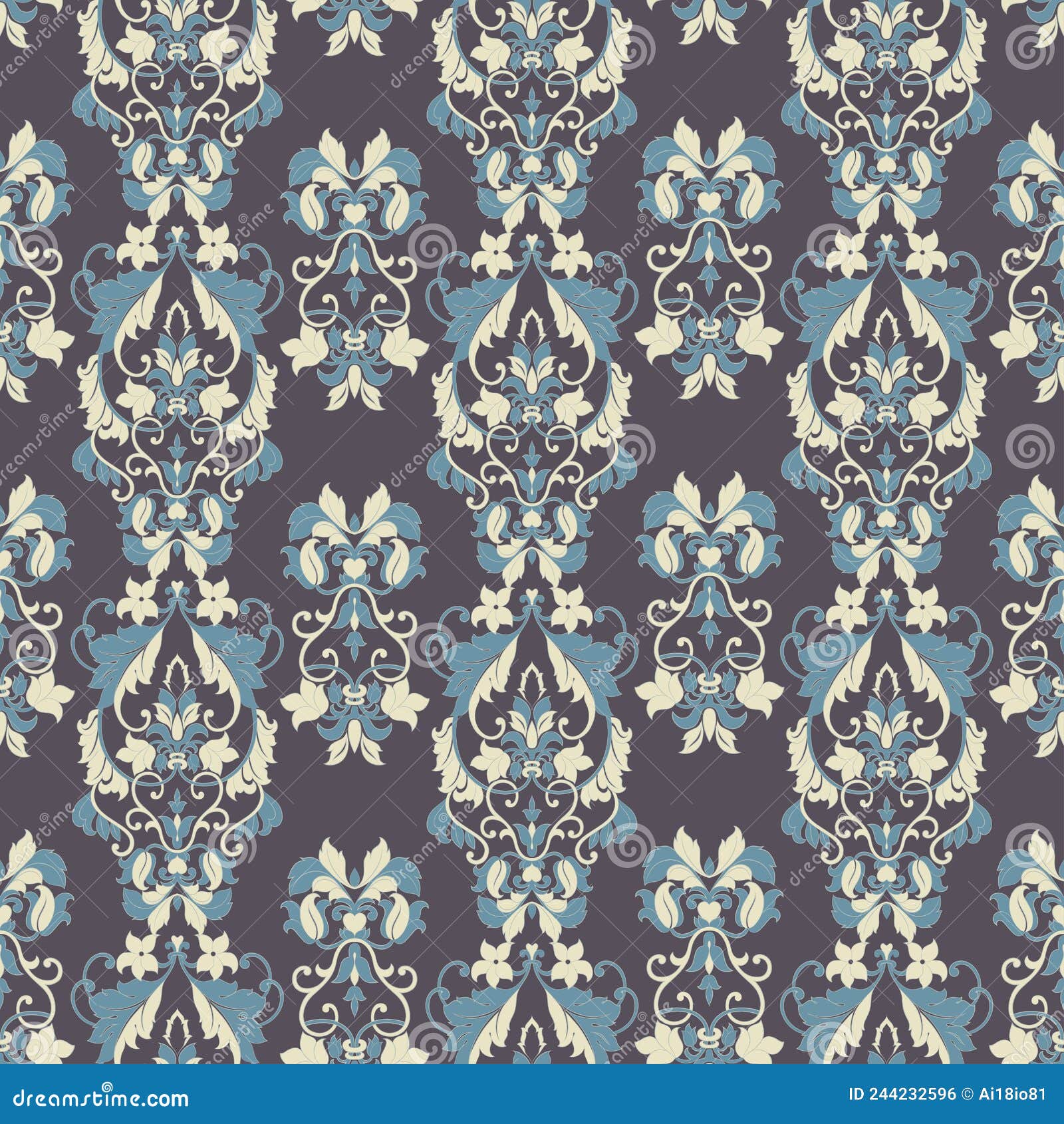 Vector Floral Wallpaper. Classic Stock Vector - Illustration of ...