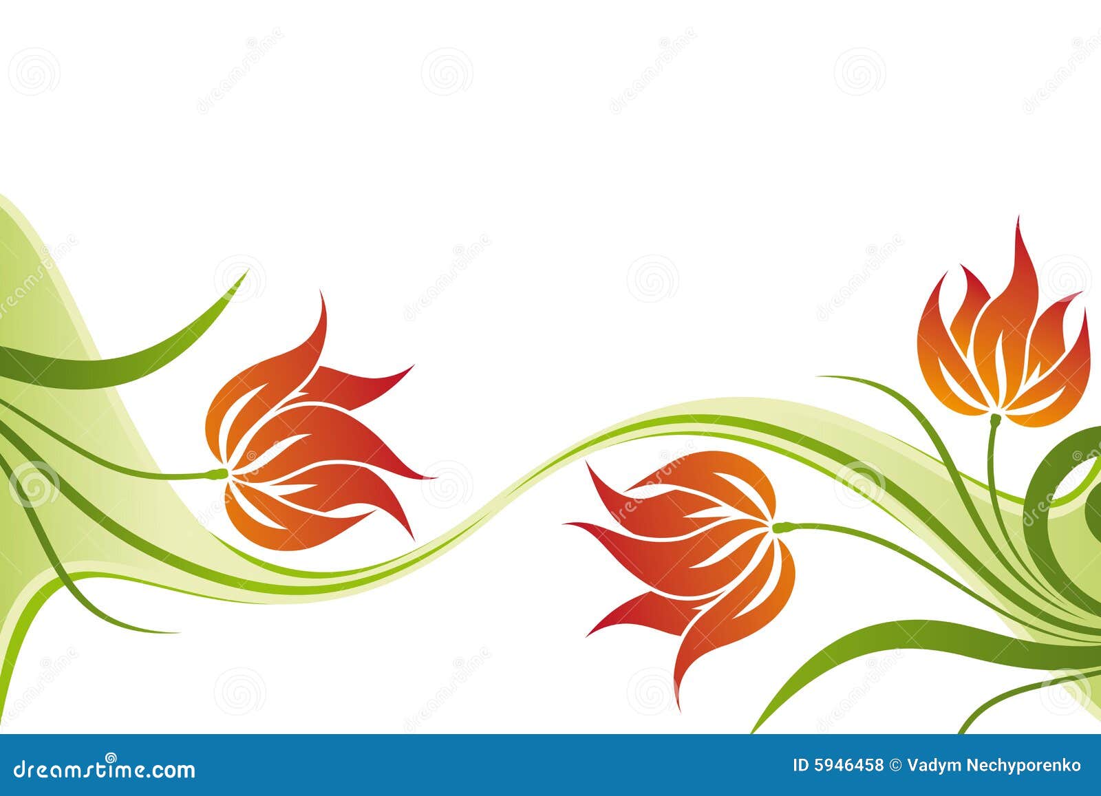 Vector Floral Wave stock vector. Illustration of creativity - 5946458