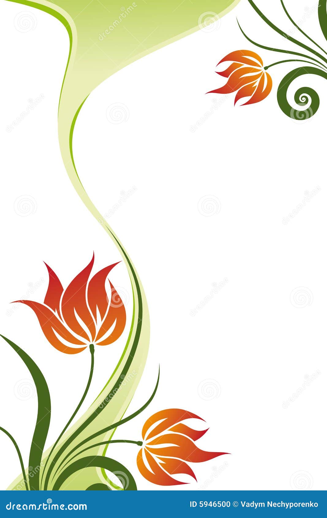 Vector Floral Wave stock vector. Illustration of plant - 5946500