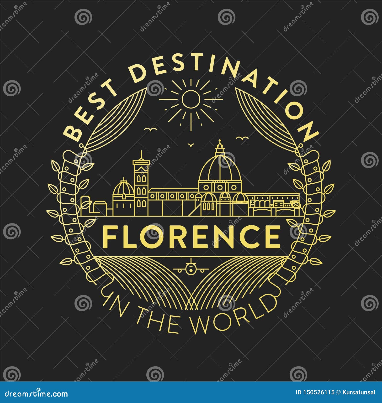 Florence City Skyline, Italy Cartoon Vector | CartoonDealer.com #103789569