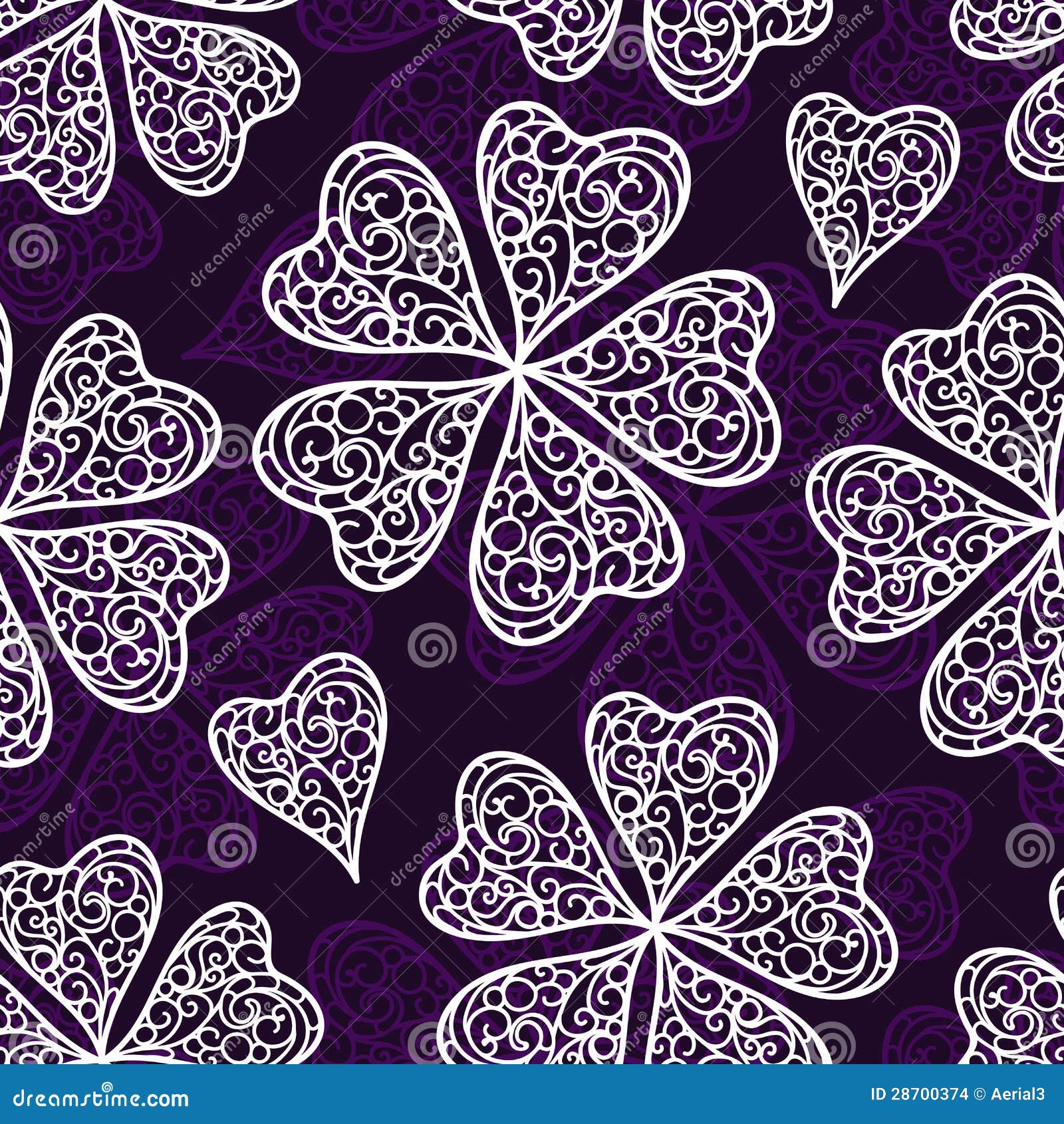 Vector Flourish Seamless Pattern Stock Vector - Illustration of ...