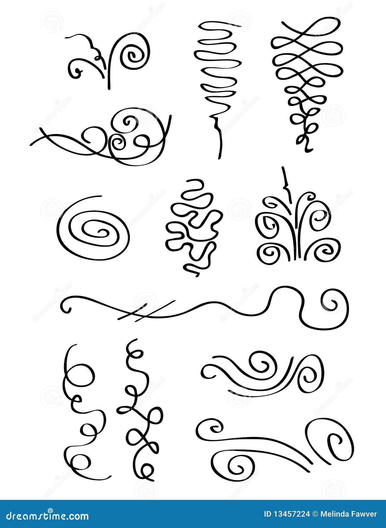 Vector Flourish Set stock vector. Illustration of abstract - 13457224