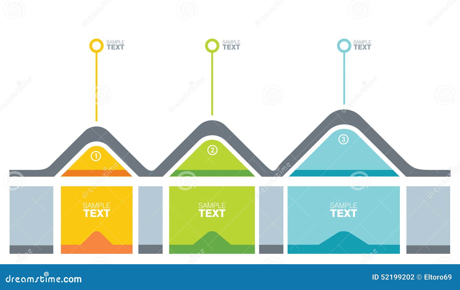 Vector flow chart template stock vector. Illustration of element - 52199202