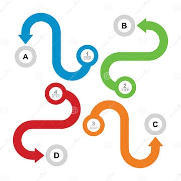 Vector flow chart template stock vector. Illustration of design - 65232218