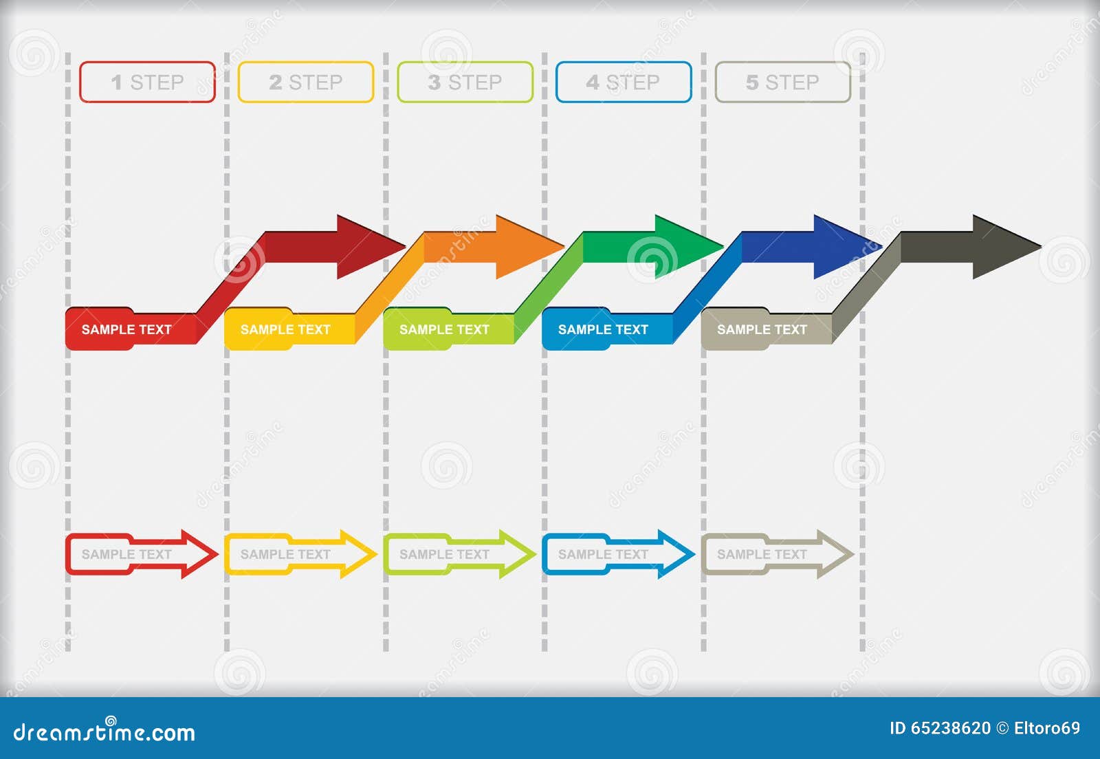 Vector flow chart template stock vector. Illustration of report - 65238620
