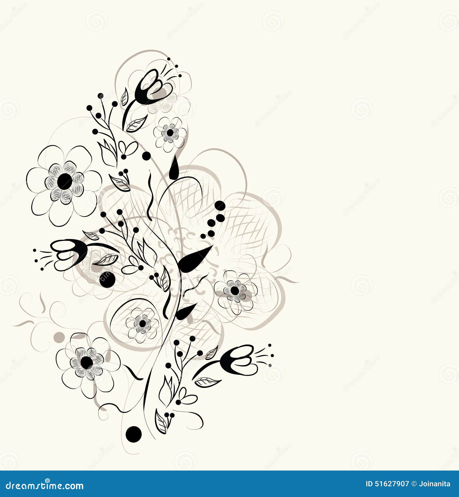 Vector Flower Background Isolated on White Stock Vector - Illustration ...