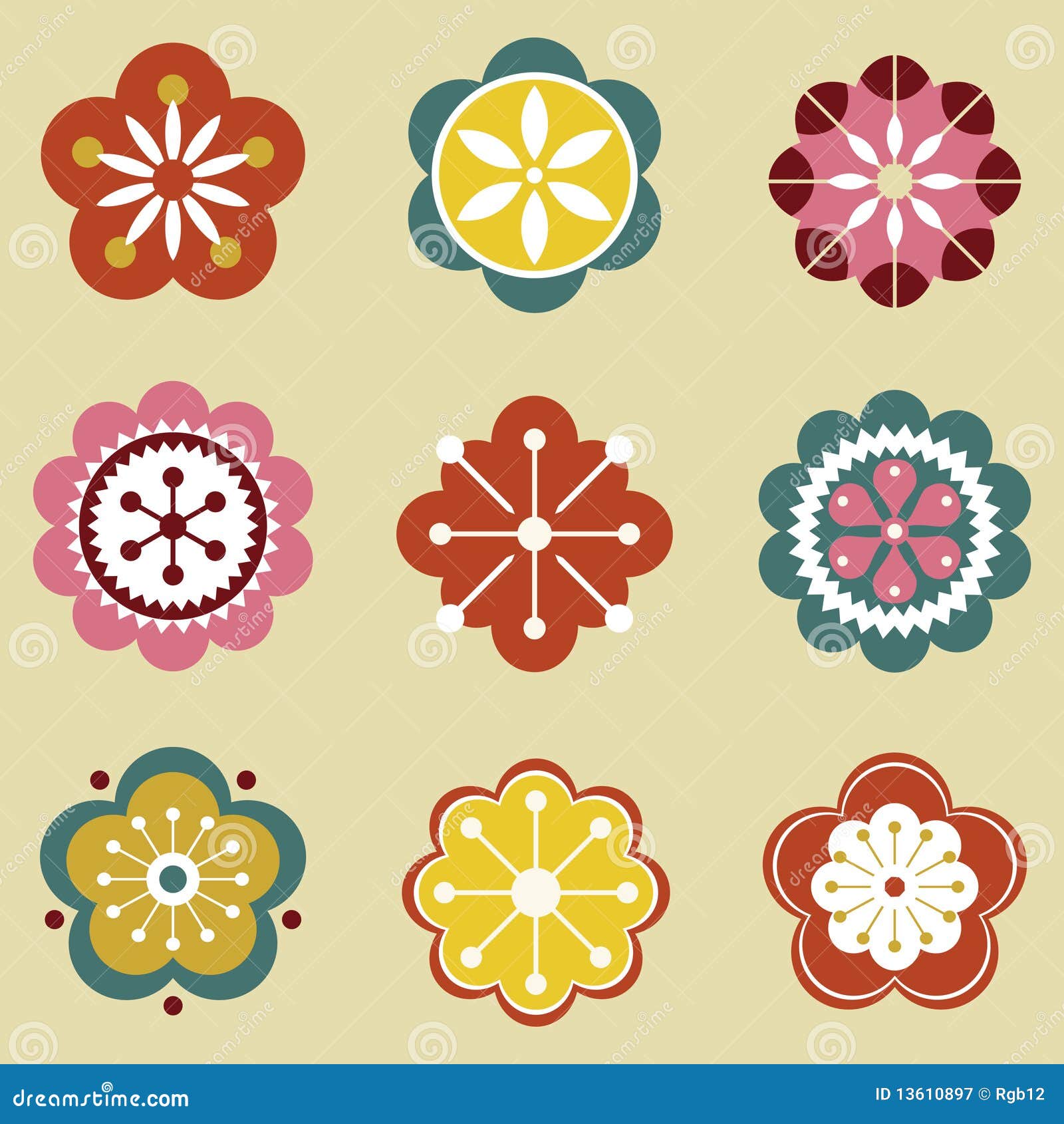 Vector flower design stock vector. Illustration of botanical - 13610897